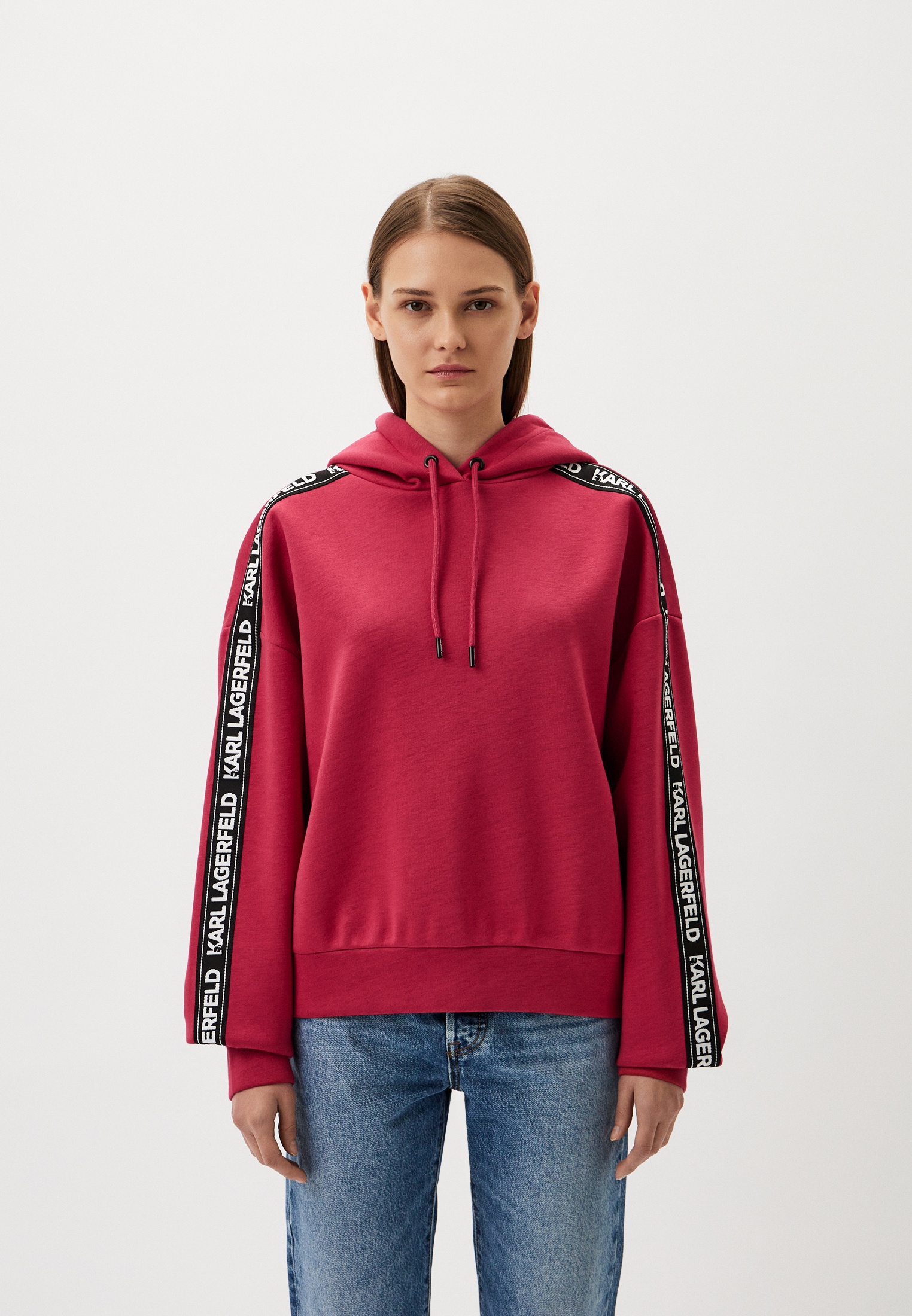 Худи Karl Lagerfeld, цвет: фуксия, MP002XW16S8P — купить в интернет ...