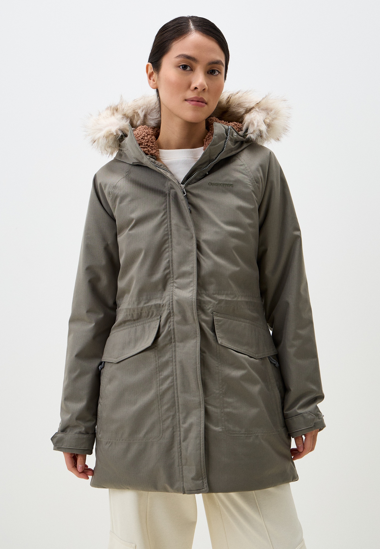 Парка Craghoppers Sofia, цвет: хаки, MP002XW16XIQ — купить в интернет-магазине Lamoda
