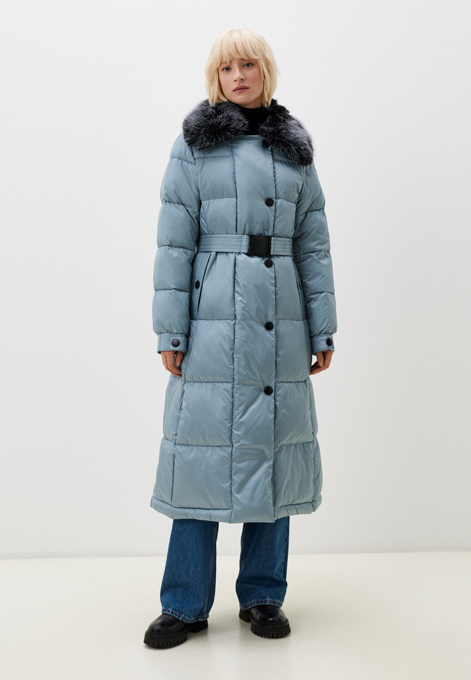 Пуховик Снежная Королева, цвет: голубой, MP002XW173EZ — купить в ...