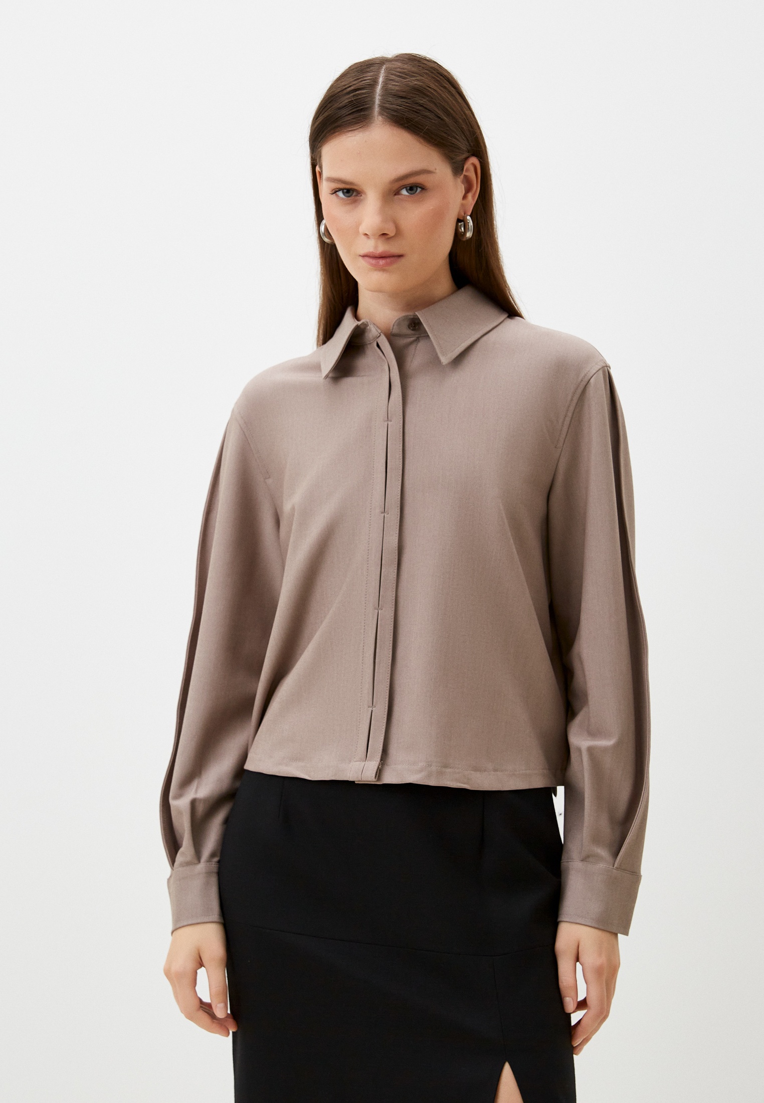 Блуза Sela, цвет: коричневый, MP002XW17ZVI — купить в интернет-магазине ...