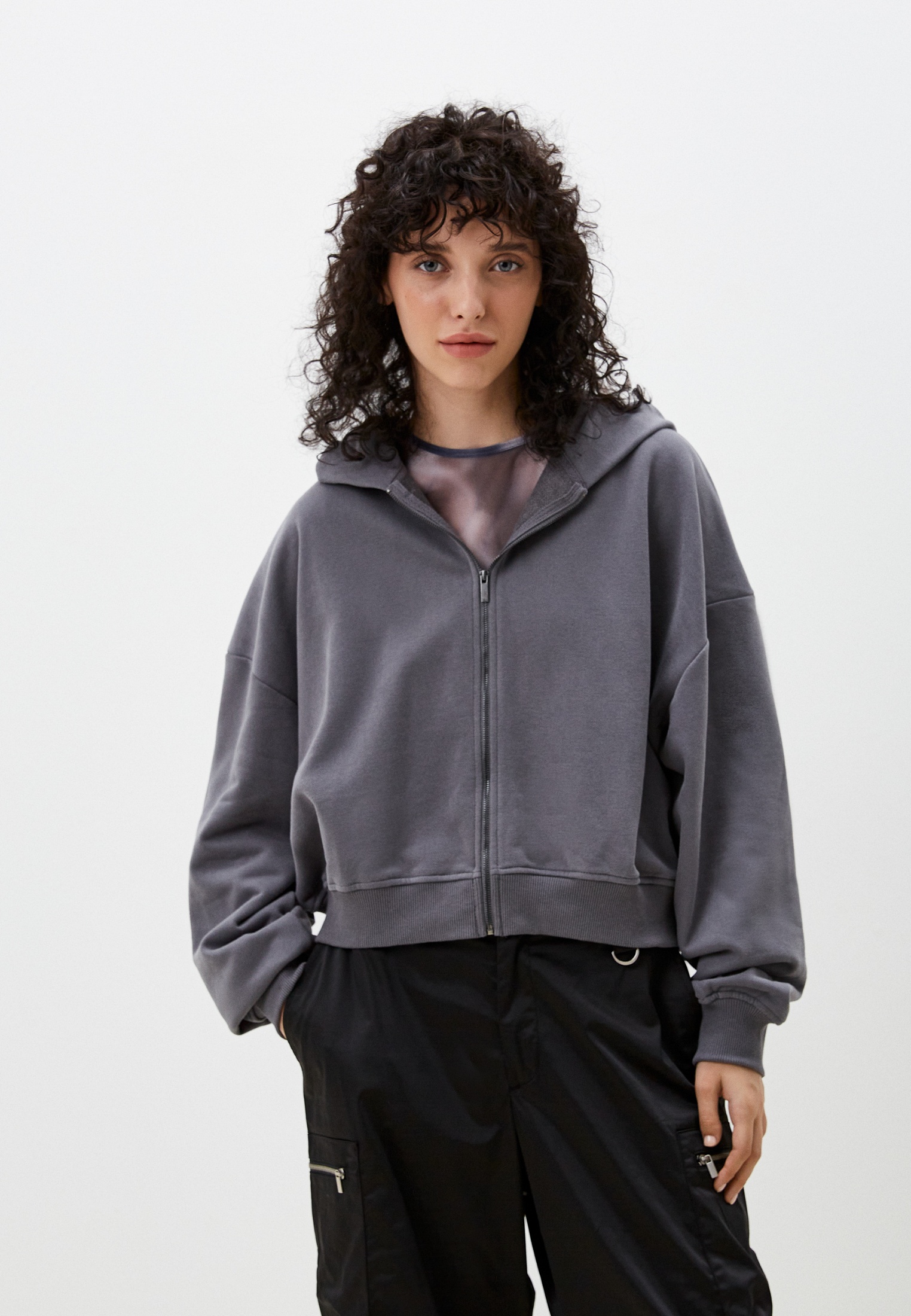 Толстовка Befree Woman Mix&Match, цвет: серый, MP002XW18HR9 — купить в интернет-магазине Lamoda