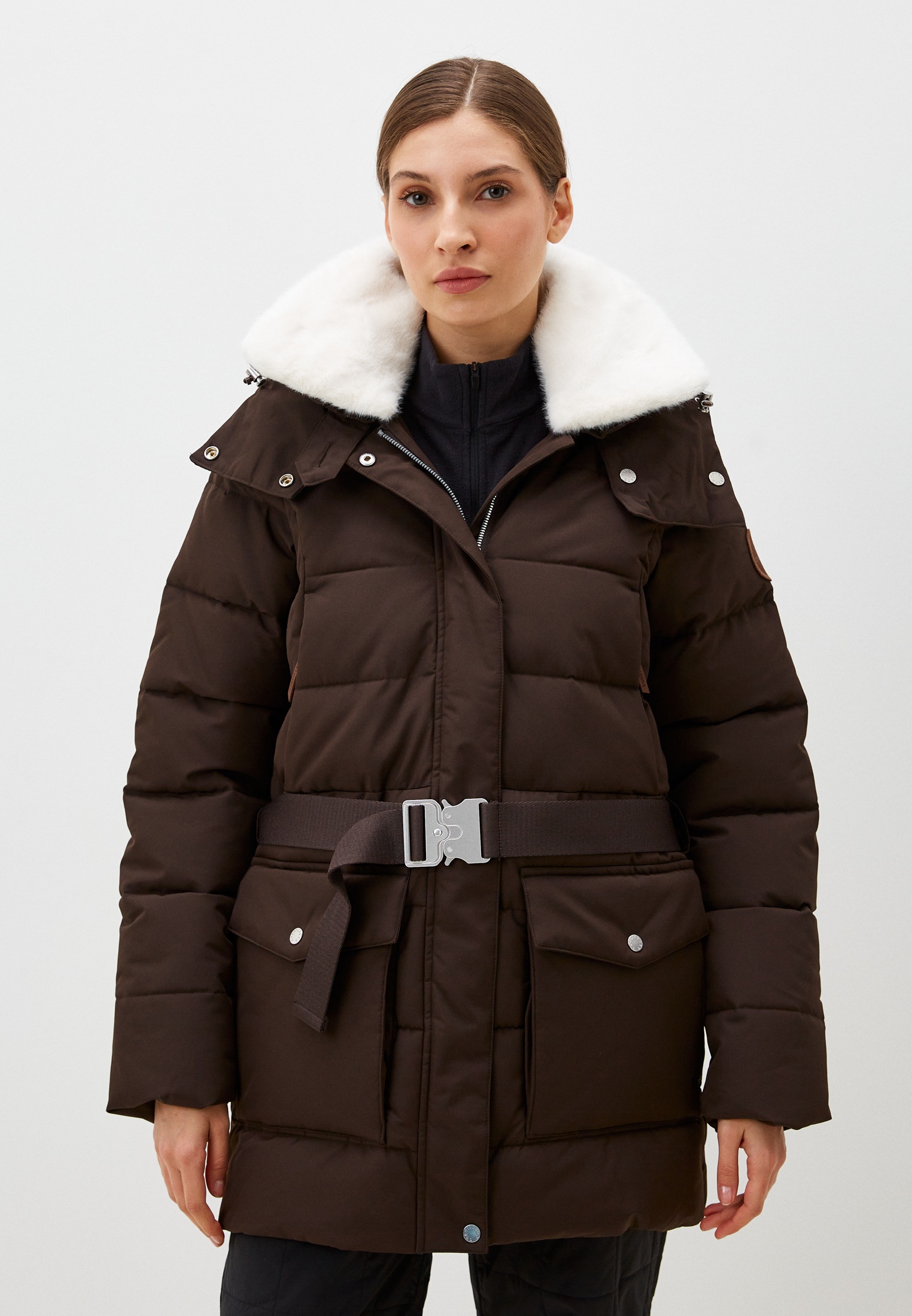 Пуховик Cordillero, цвет: коричневый, MP002XW18JKL — купить в интернет-магазине Lamoda