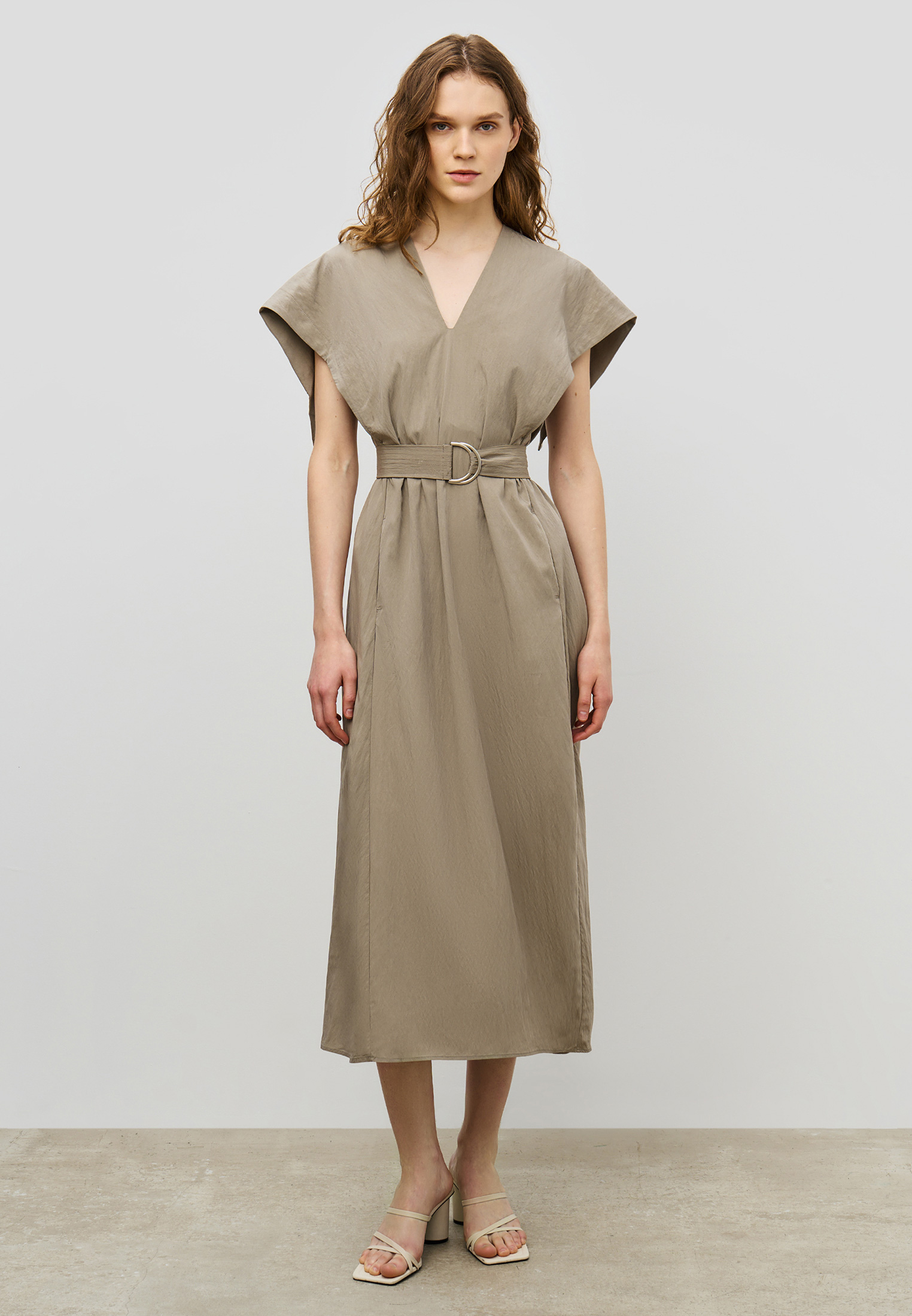 Платье Baon Exclusive Baon x Lamoda, цвет: бежевый, MP002XW1A4CT ...