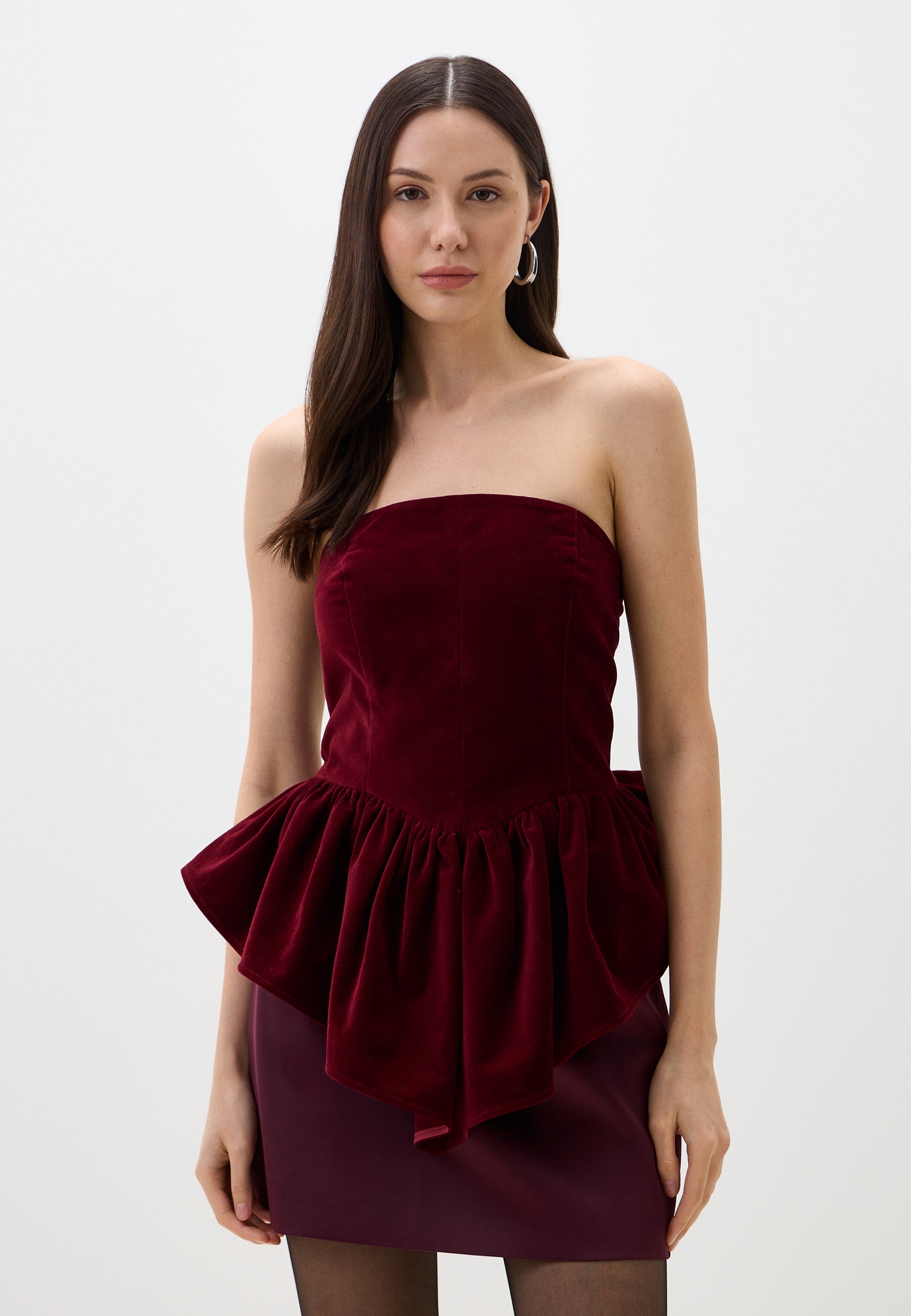 Топ Saint Maeve Diana velvet, цвет: бордовый, MP002XW1BMZ0 — купить в ...
