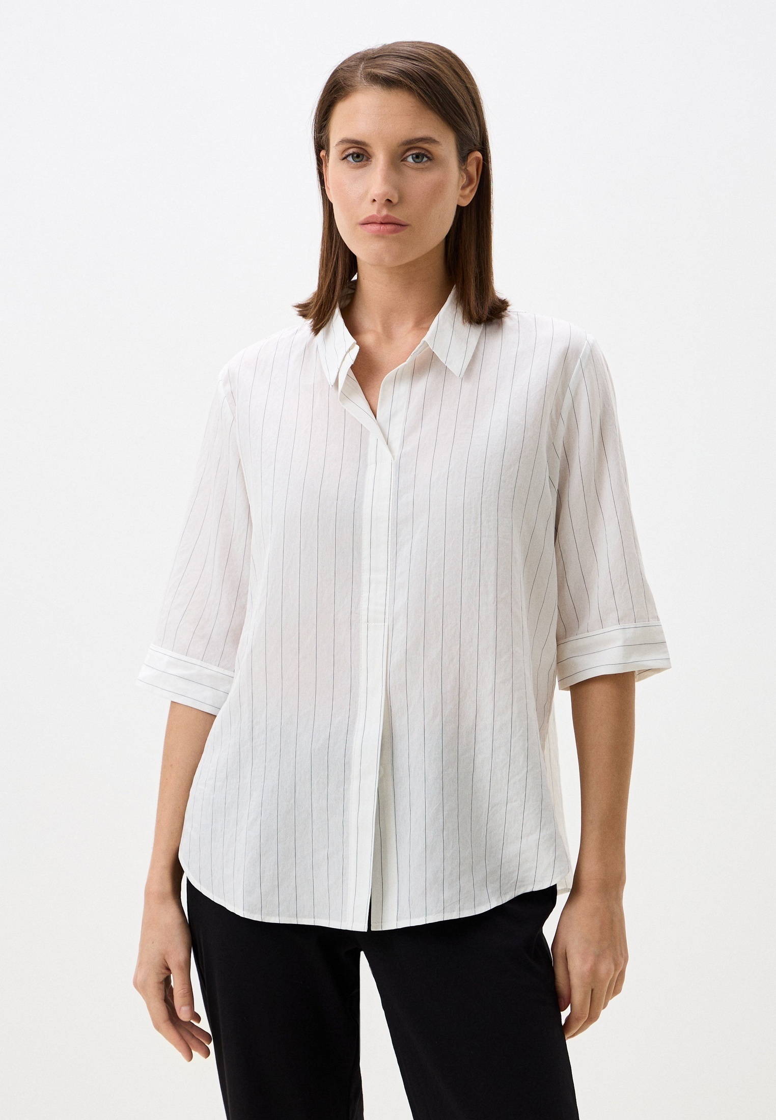 Рубашка LC Waikiki, цвет: белый, MP002XW1BOIQ — купить в интернет-магазине Lamoda