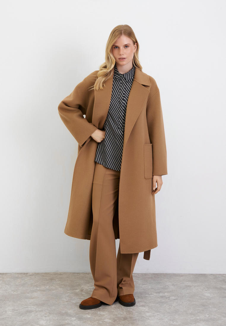 Пальто Elisa.and.Me Lamoda Exclusive, цвет: коричневый, XD001XW013J4 ...