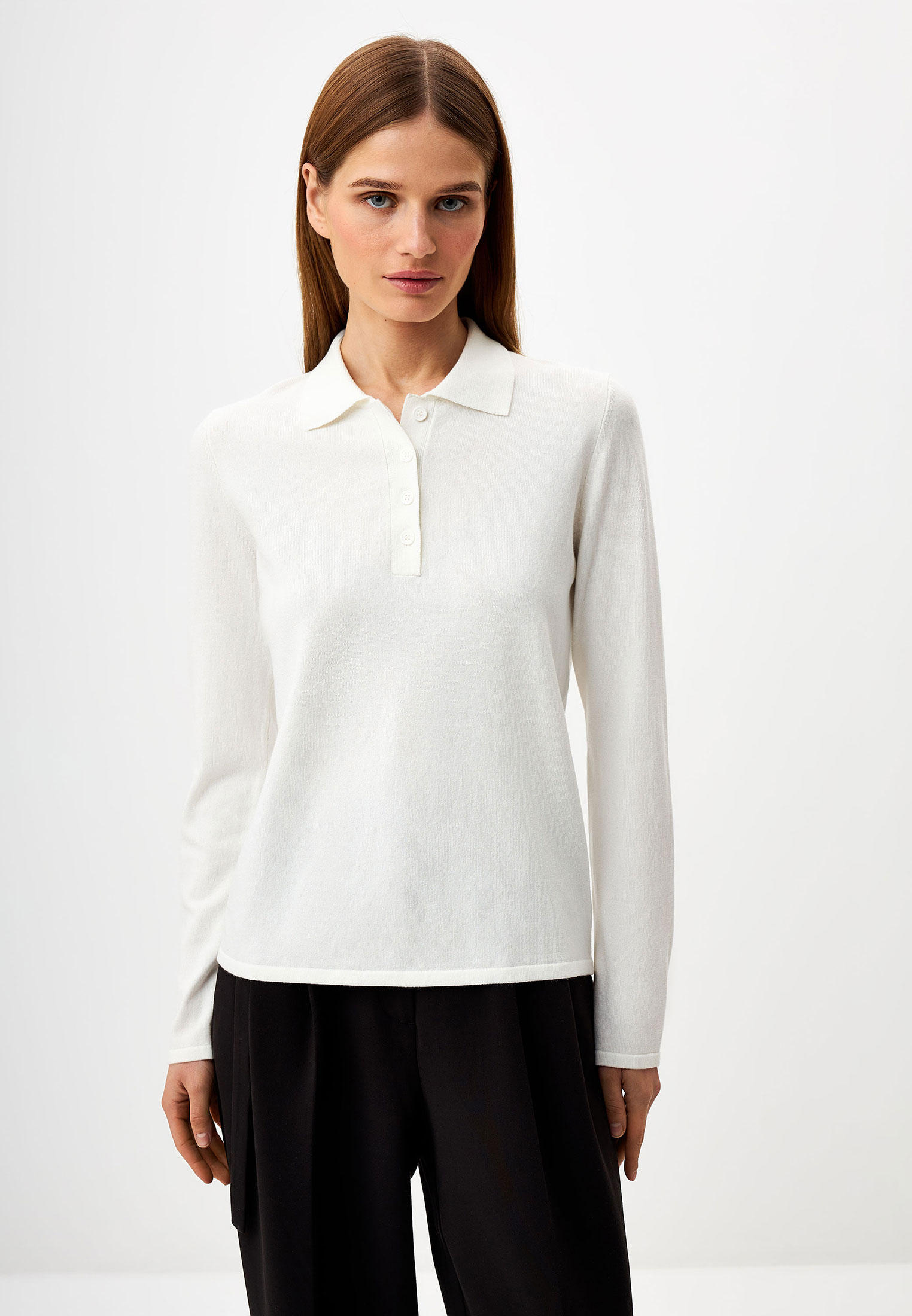 Поло Sela, цвет: белый, MP002XW1CJUW — купить в интернет-магазине Lamoda