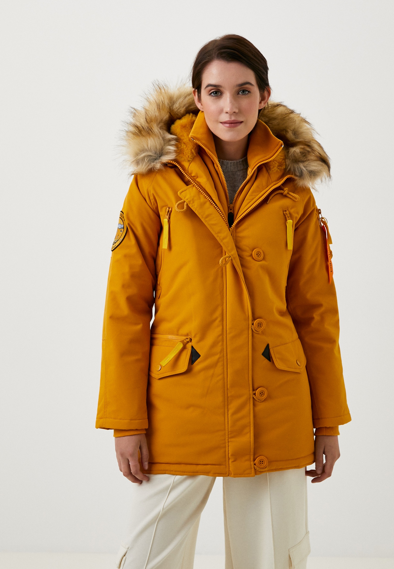 Парка Apolloget OXFORD WMN Golden Glow/Golden Glow, цвет: оранжевый ...