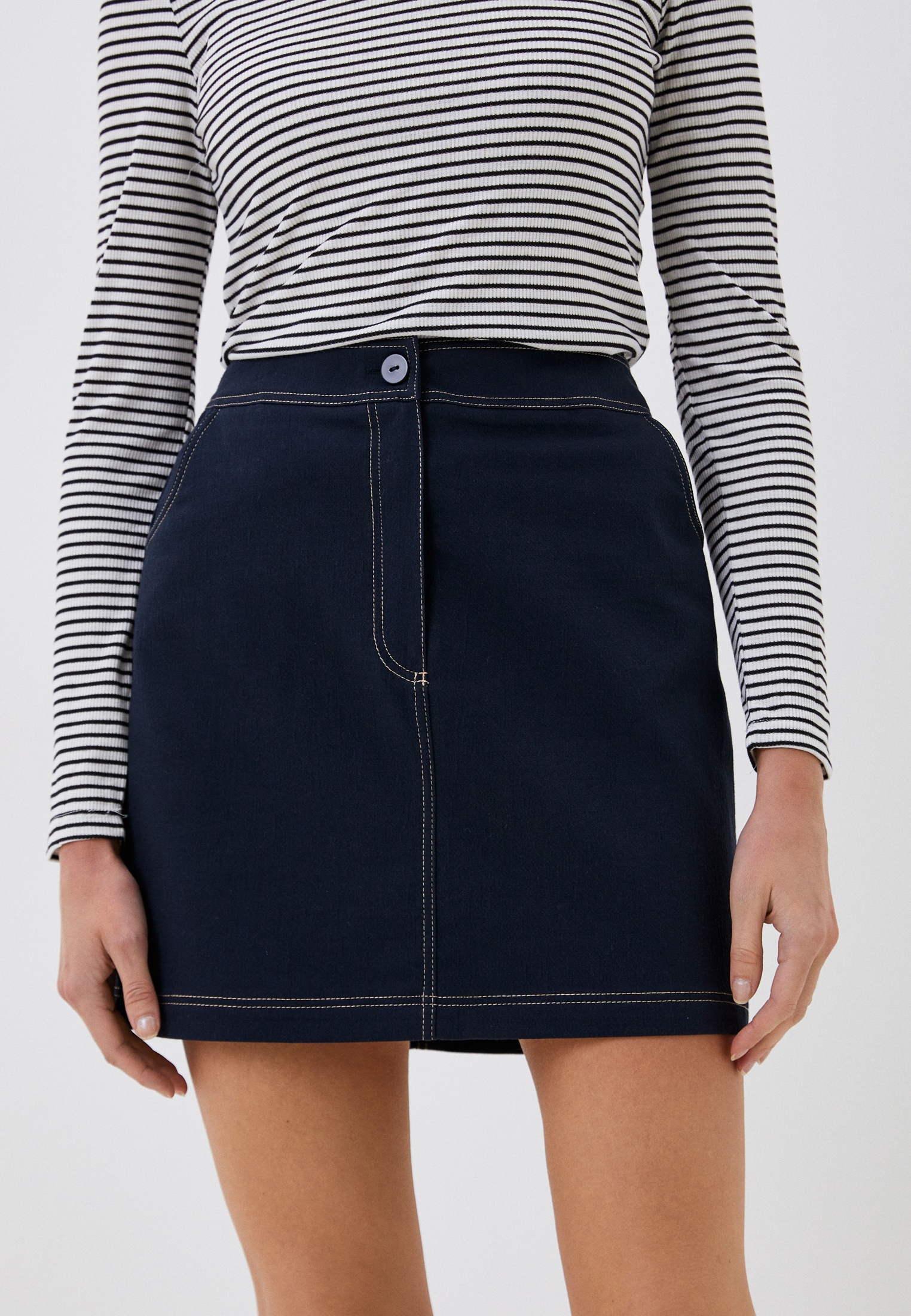 Юбка джинсовая Koton, цвет: синий, MP002XW1EYRV — купить в интернет ...