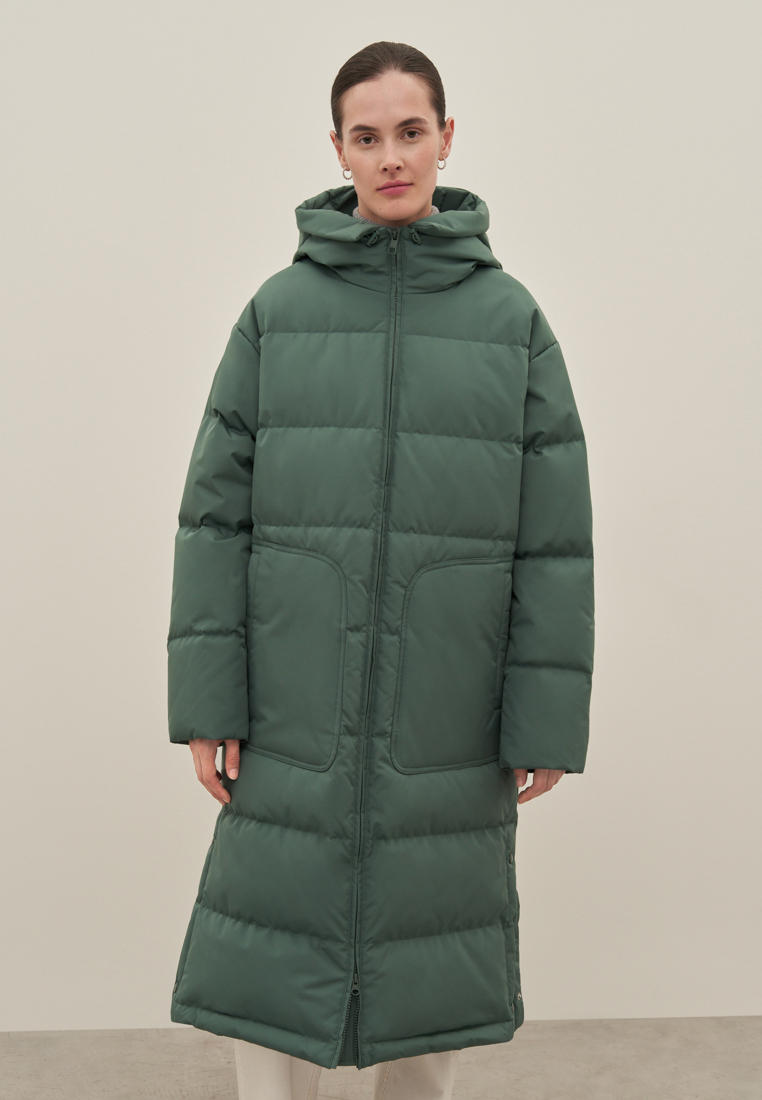 Пуховик Finn Flare, цвет: зеленый, MP002XW1EZBU — купить в интернет-магазине Lamoda