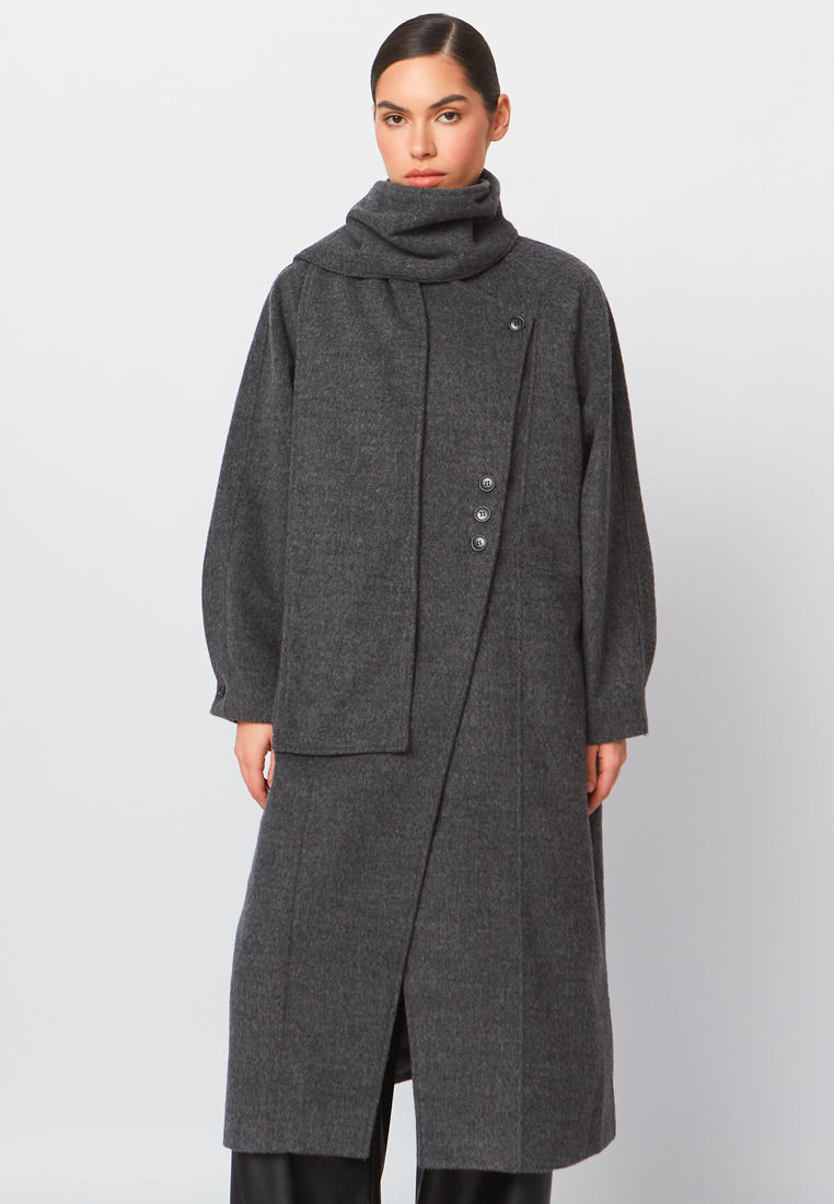 Пальто Vittoria Vicci Lamoda Online Exclusive, цвет: серый, MP002XW1FAHI — купить в интернет ...