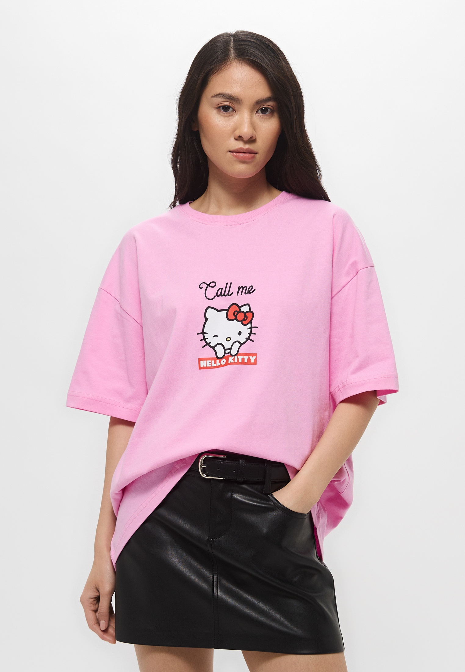 Футболка Befree Co-Create: Hello, Kitty, цвет: розовый, MP002XW1FKV2 — купить в интернет ...