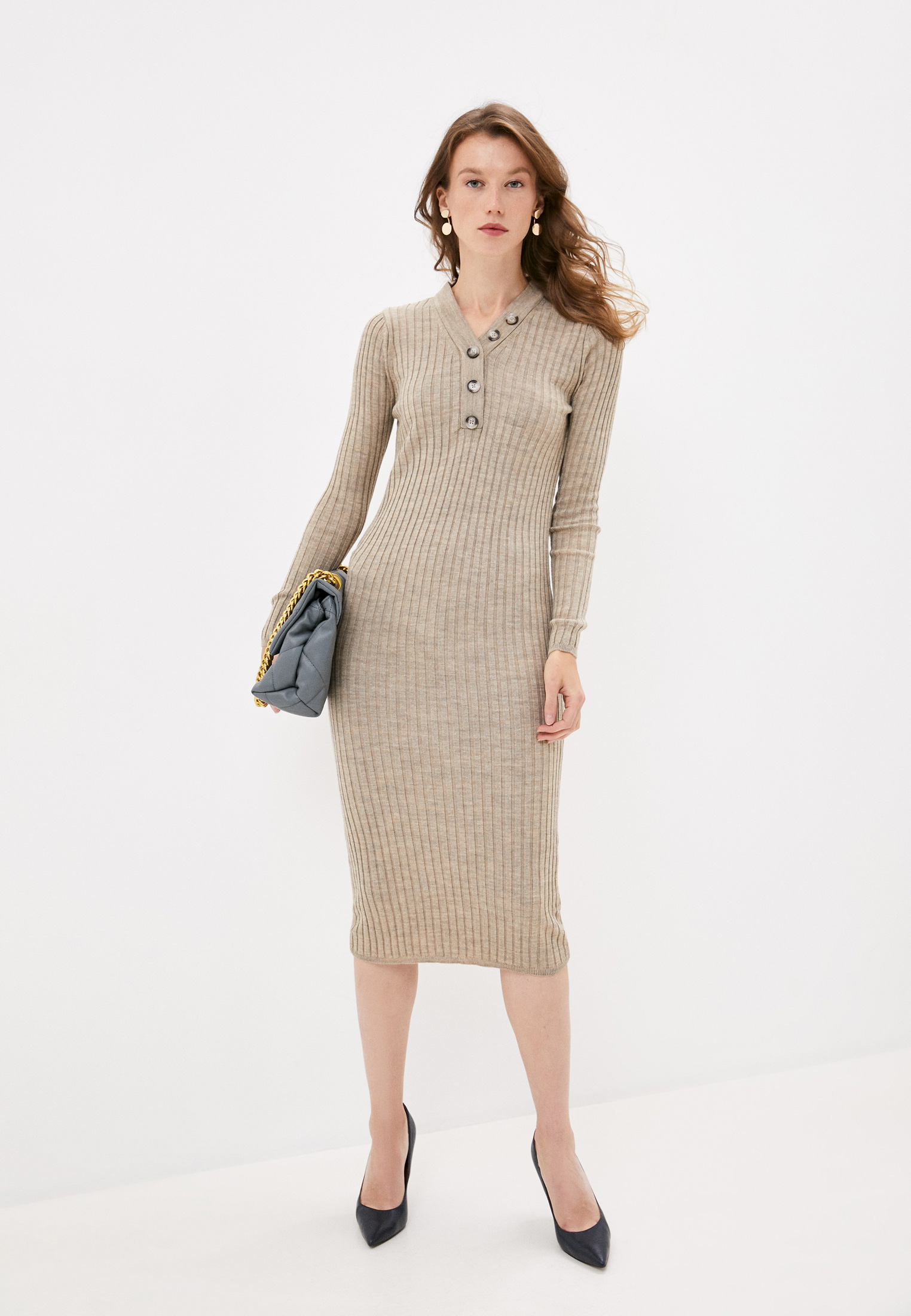 Платье Nerouge, цвет: бежевый, NE024EWKNPE3 — купить в интернет ...