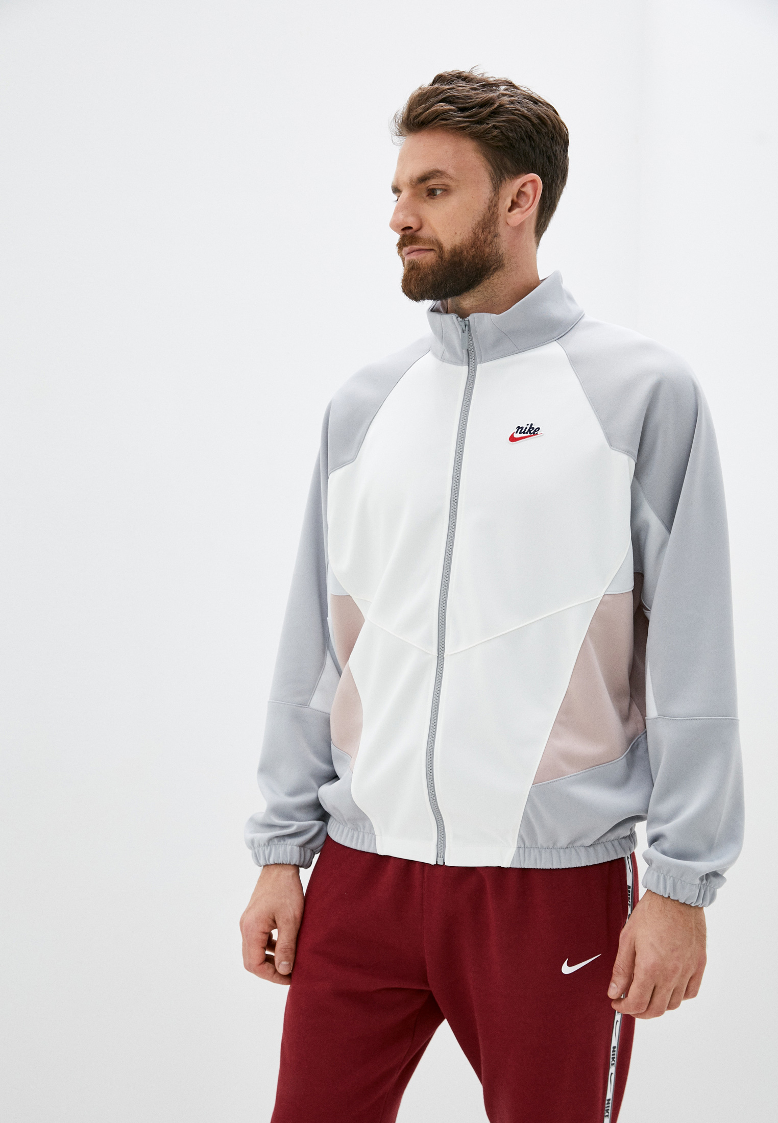Олимпийка Nike M NSW HE WR JKT PK SIGNATURE, цвет: серый, NI464EMJOEN4 ...