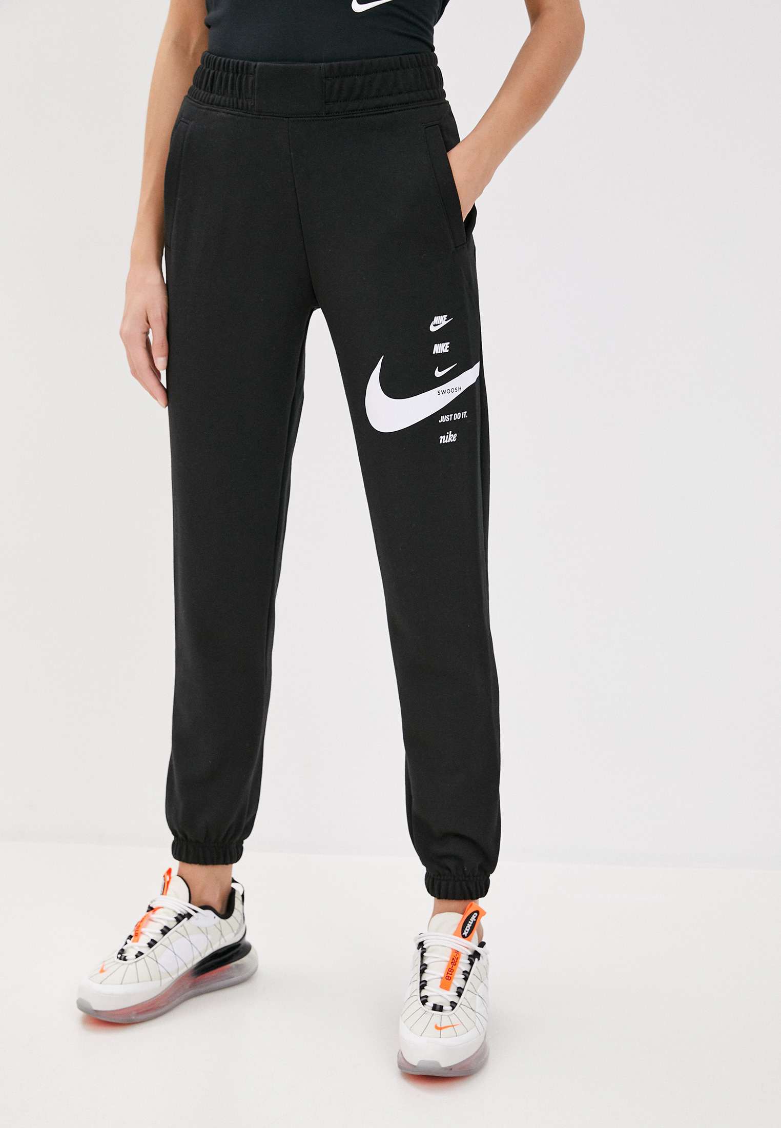Брюки спортивные Nike W Nsw Swsh Pant Flc Bb цвет черный