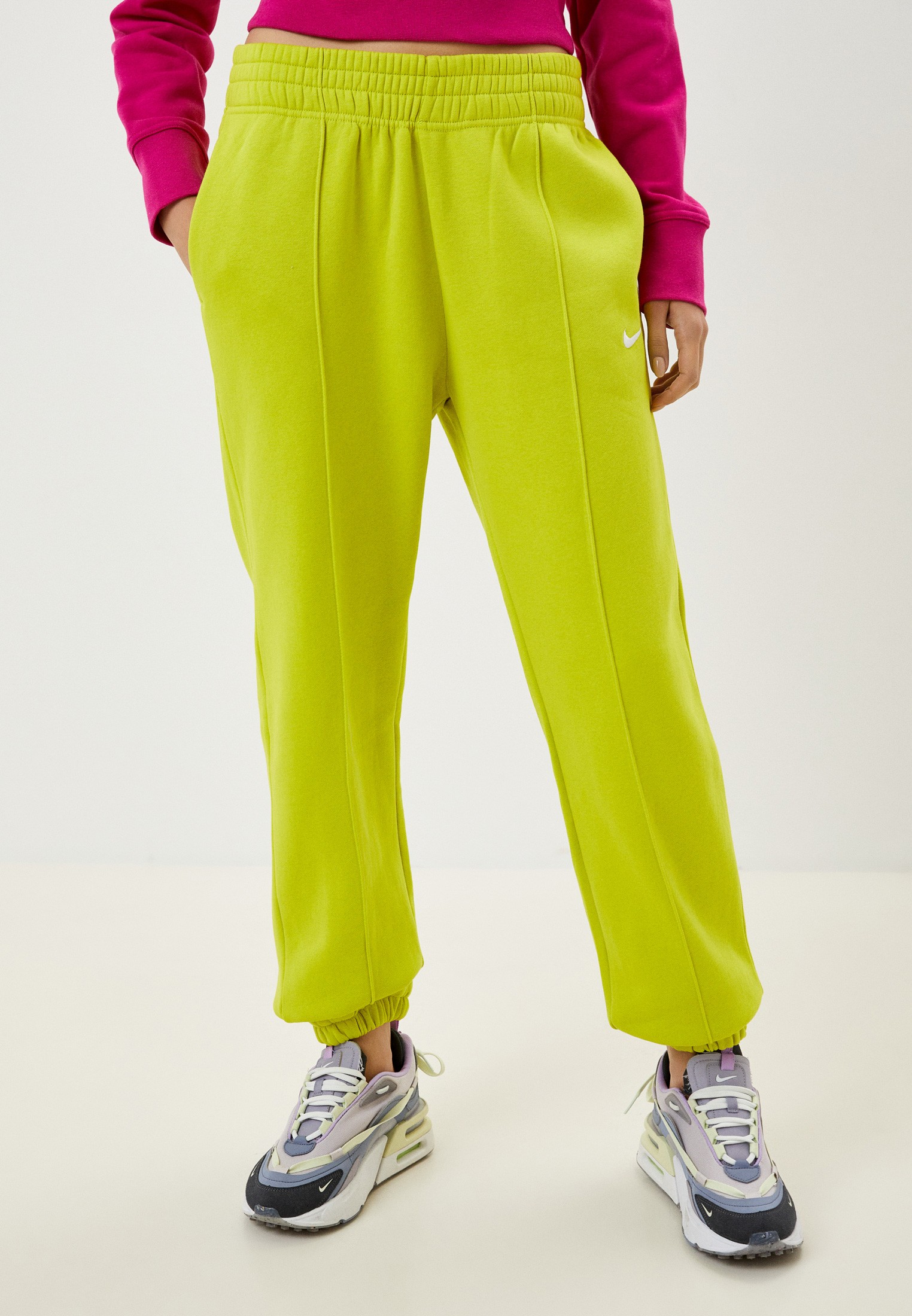 Брюки спортивные Nike W Nsw Pant Flc Trend Hr цвет желтый