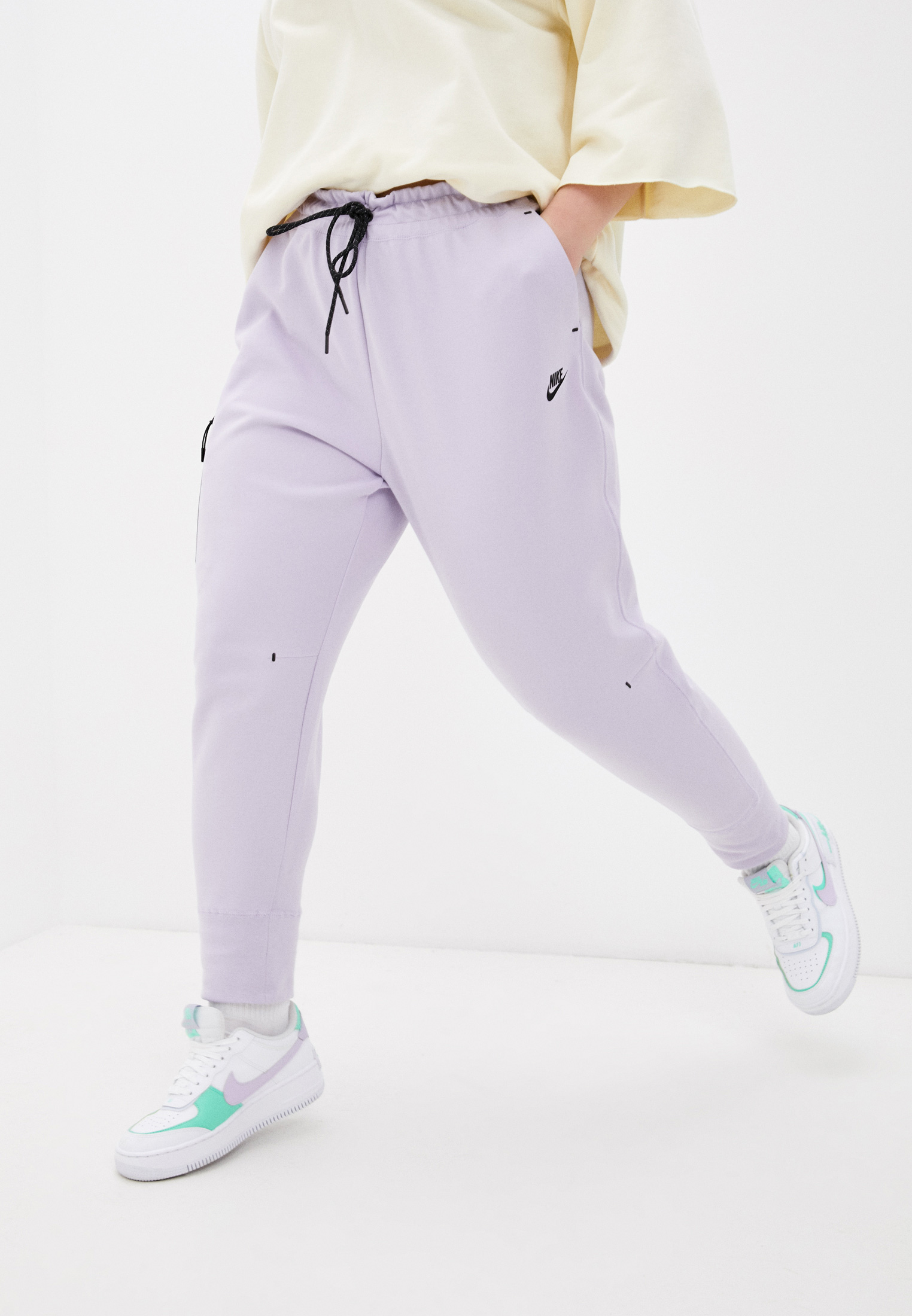 Брюки спортивные Nike W Nsw Tch Flc Pant Hr Plus цвет фиолетовый