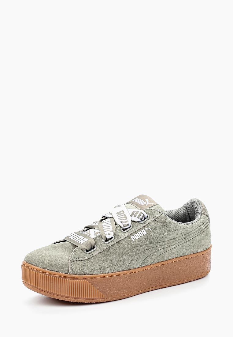 Кеды PUMA Vikky Platform Ribbon Bold, цвет: серый, PU053AWAMXL6 ...