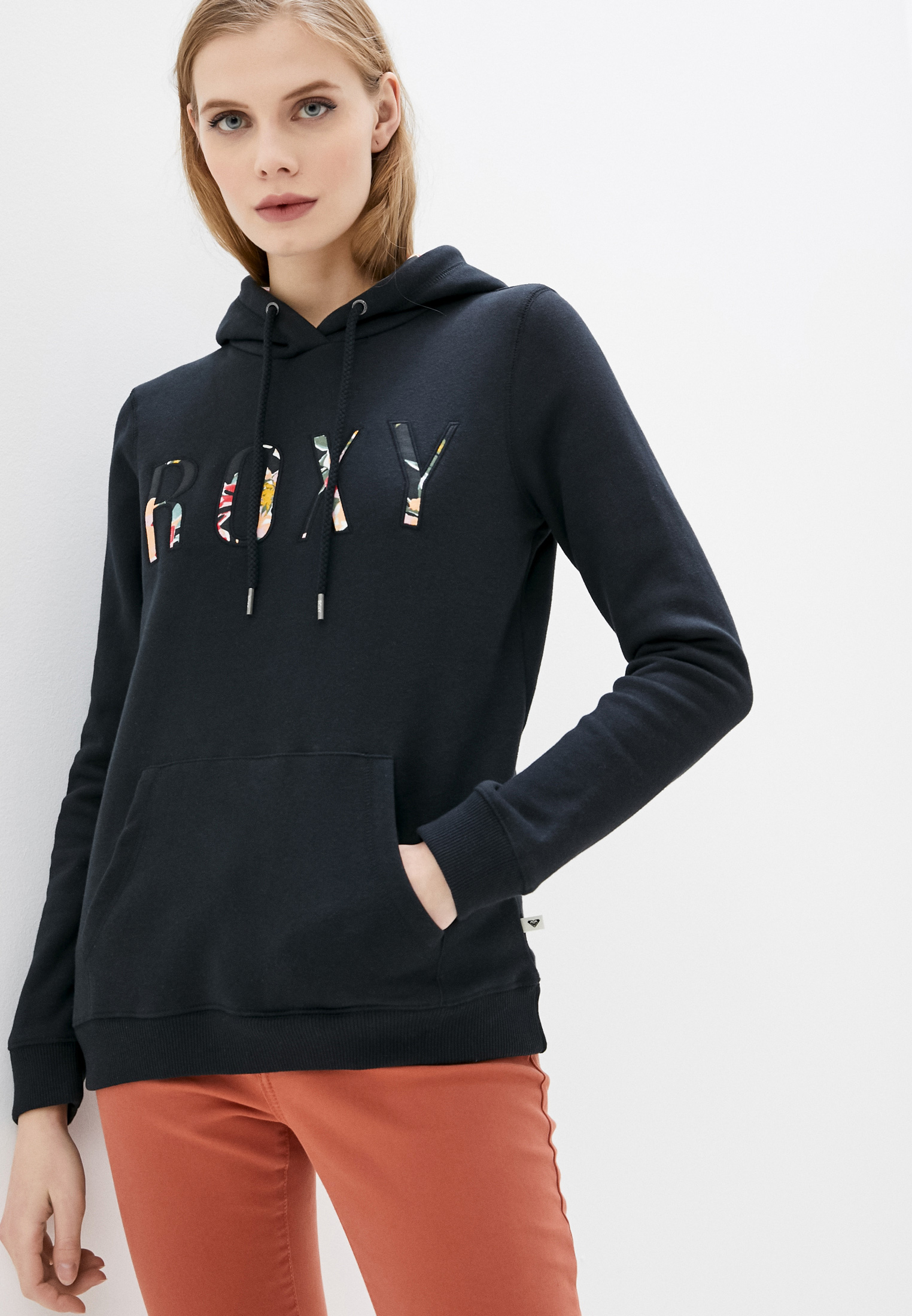 Худи Roxy, цвет: черный, RO165EWKNRT5 — купить в интернет-магазине Lamoda