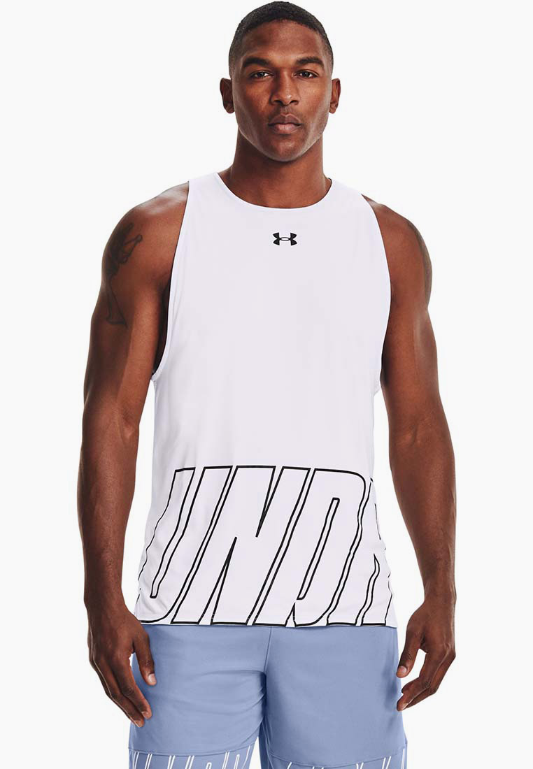 Майка спортивная Under Armour BASELINE REVERSIBLE TANK, цвет: белый ...