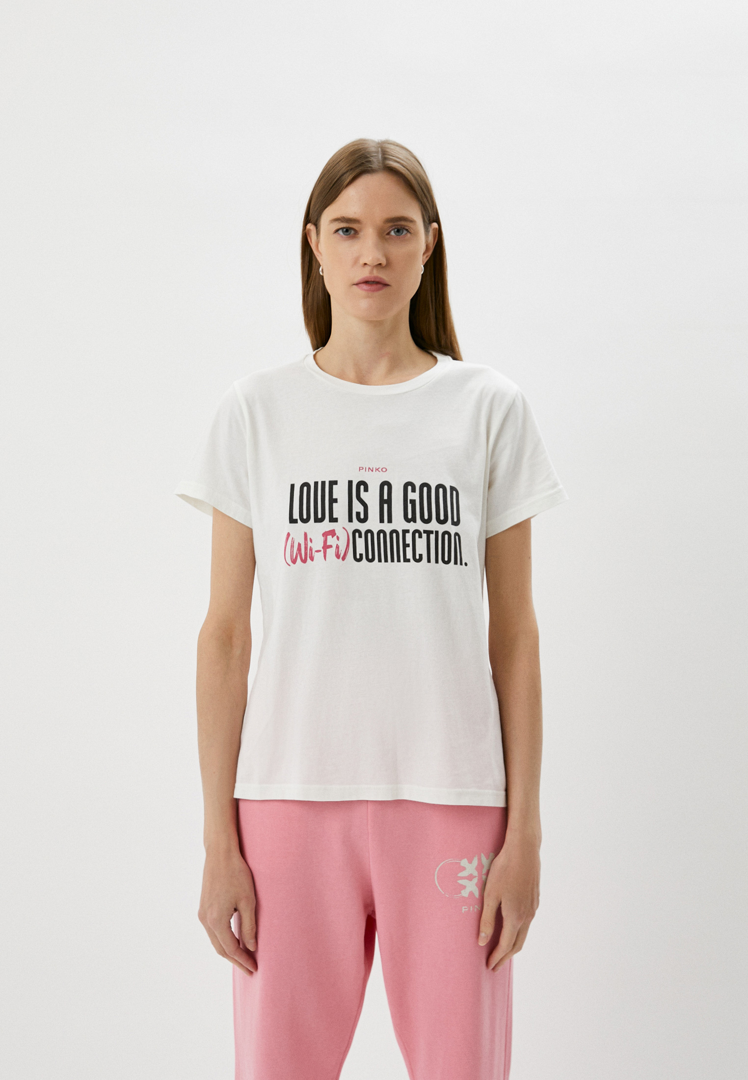 Футболка Pinko, цвет: белый, RTLAAA290802 — купить в интернет-магазине ...