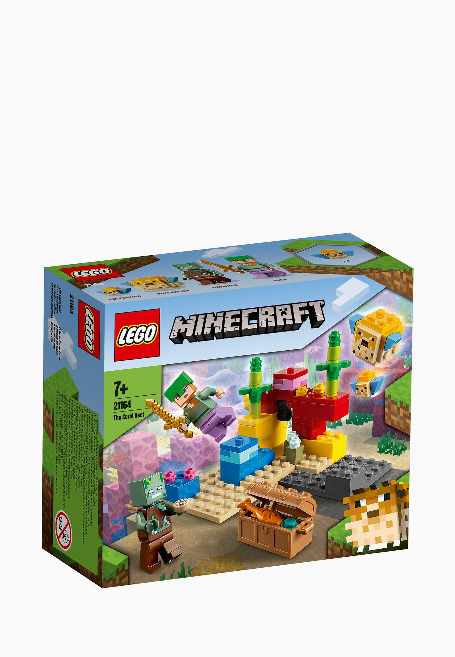 Конструктор Minecraft LEGO 21164, The Coral Reef, 92 детали, цвет ...