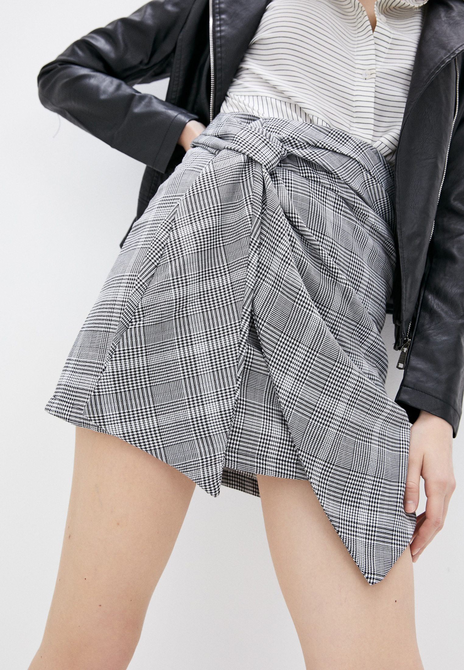 Юбка B.Style, цвет: серый, RTLAAB588501 — купить в интернет-магазине Lamoda