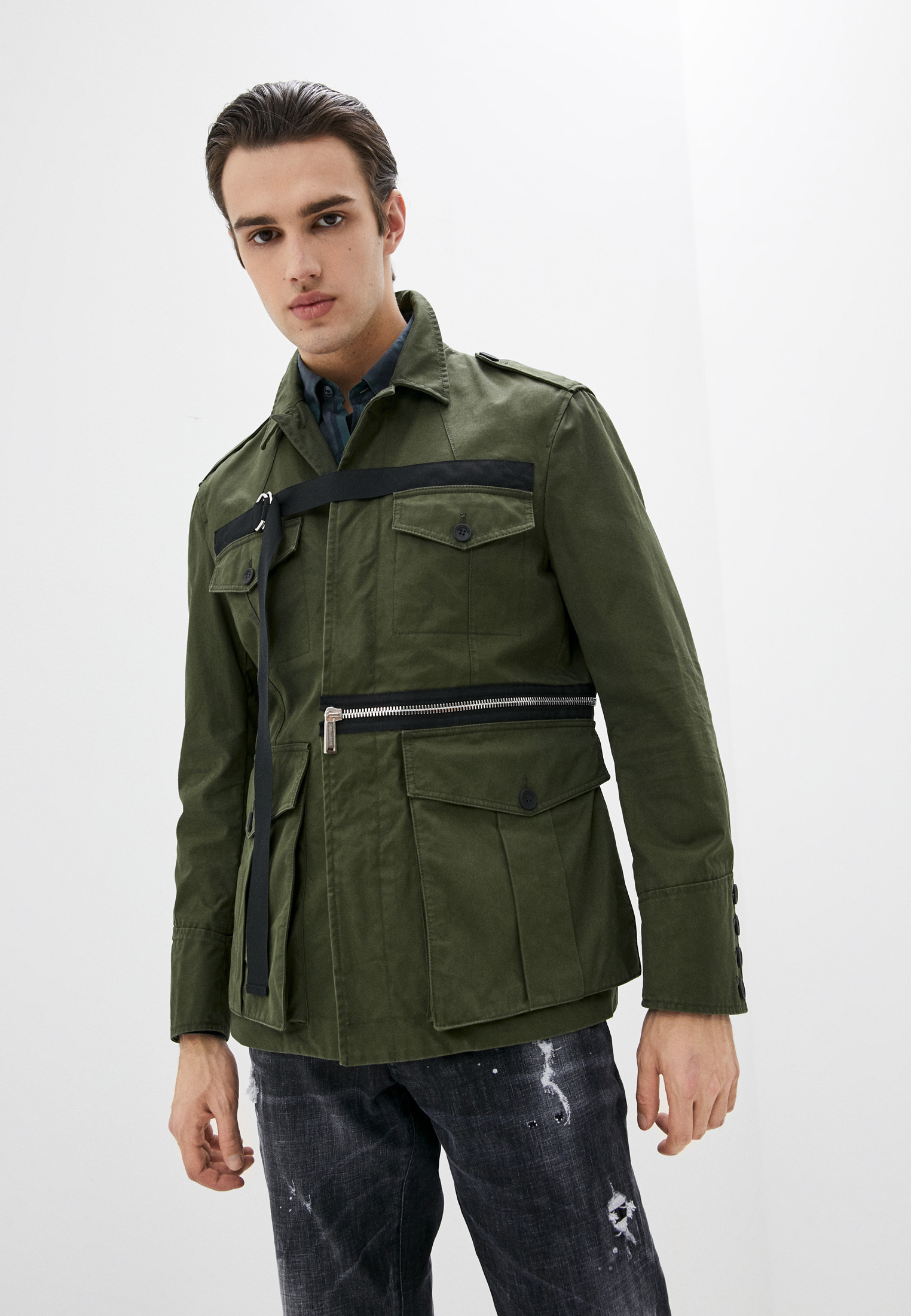 Куртка Dsquared2, цвет: хаки, RTLAAB716501 — купить в интернет-магазине ...