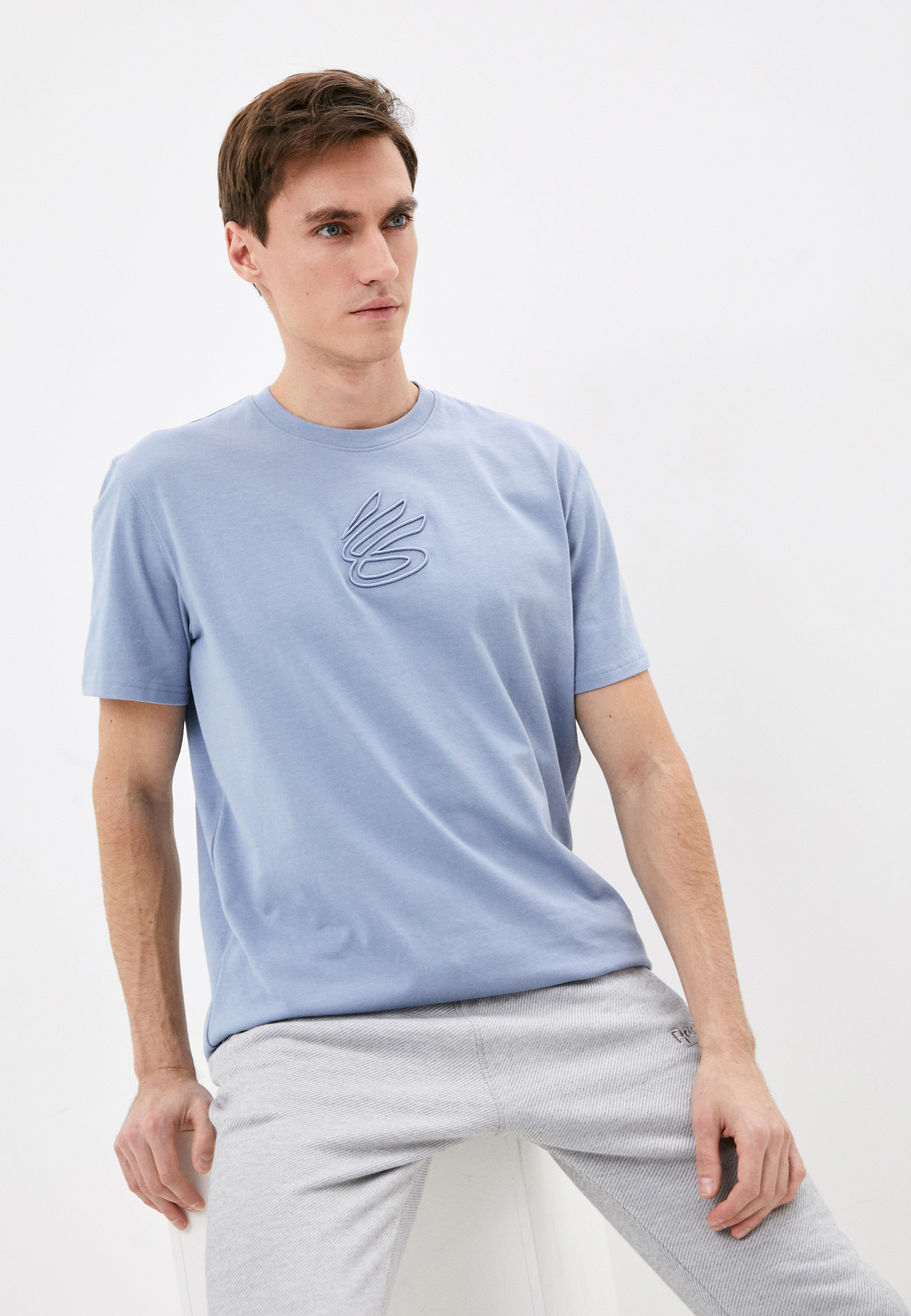 Футболка Under Armour CURRY EMBROIDERED UNDRTD TEE, цвет: голубой ...