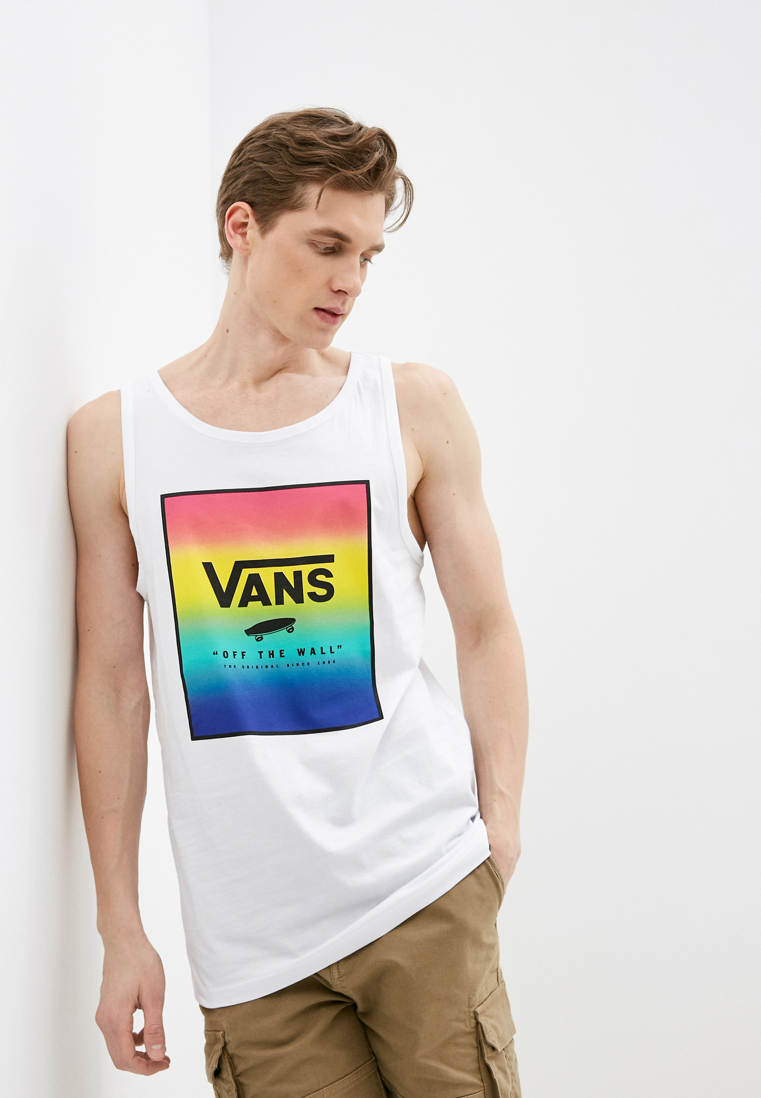 Майка Vans MN PRINT BOX TANK, цвет: белый, RTLAAE380901 — купить в ...