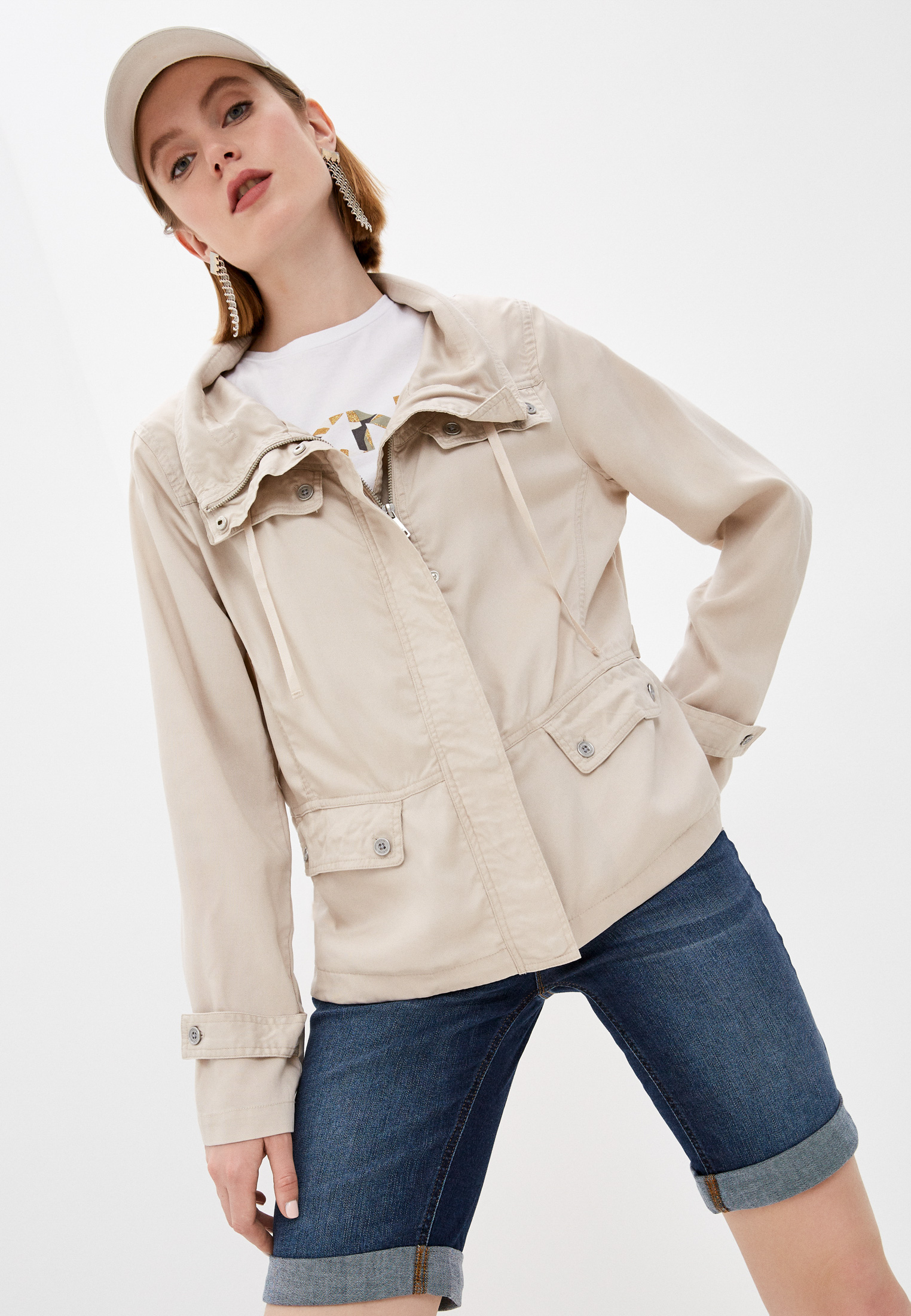 Куртка DKNY, цвет: бежевый, RTLAAH637601 — купить в интернет-магазине ...