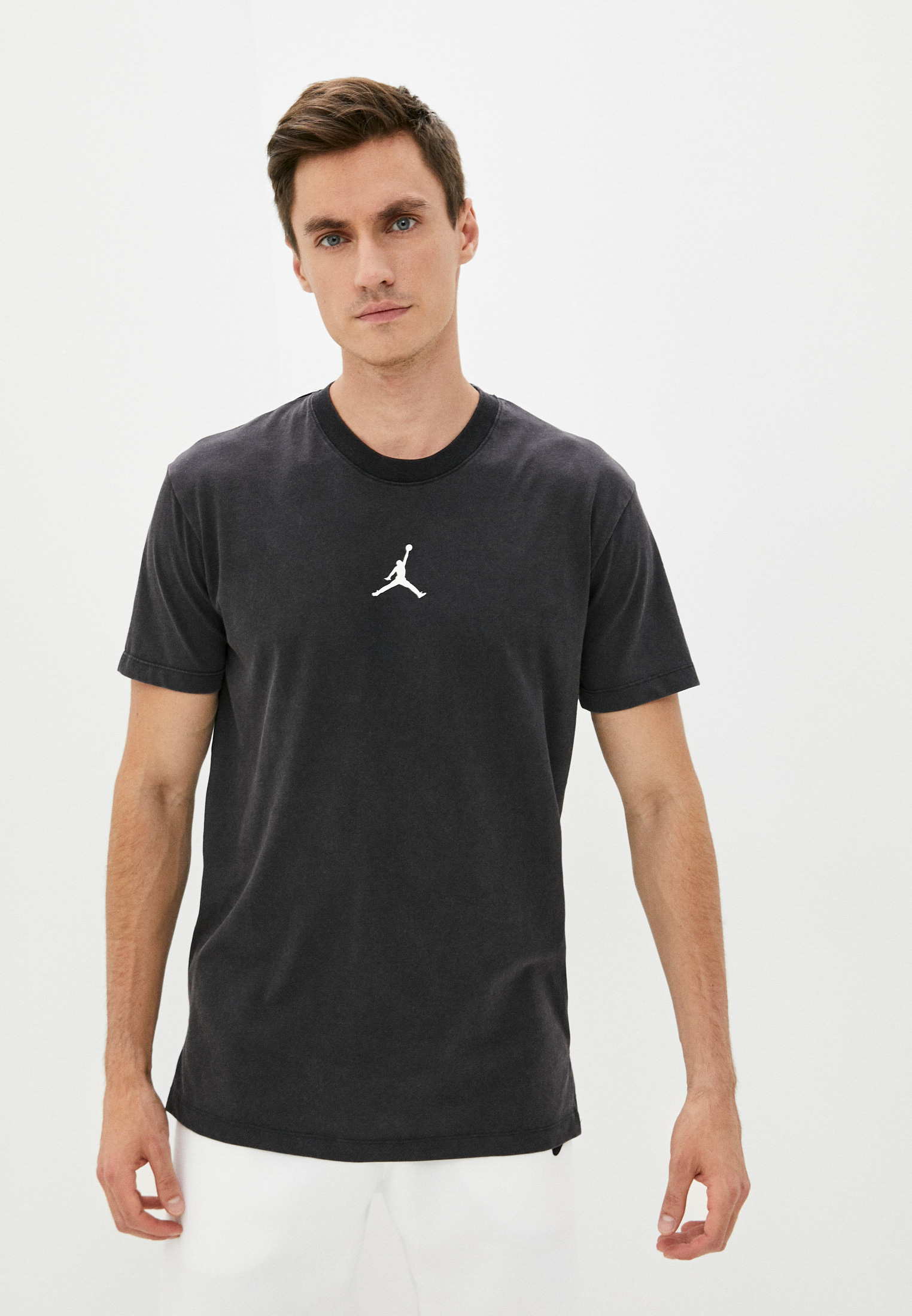 Футболка спортивная Jordan M J DF AIR DRY GFX SS TOP, цвет: серый ...