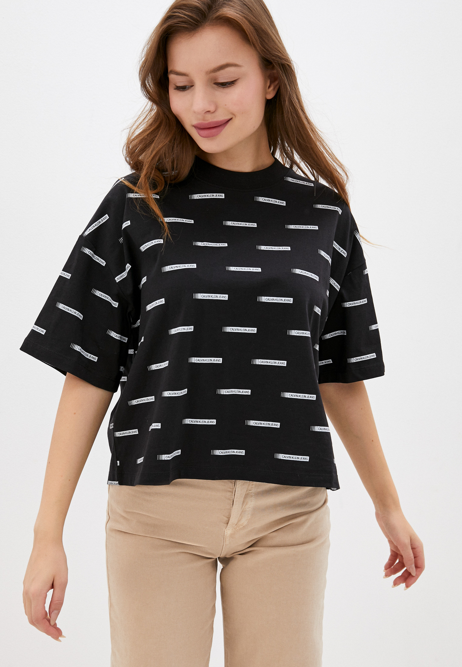 Футболка Calvin Klein Jeans, цвет: черный, RTLAAR142801 — купить в ...