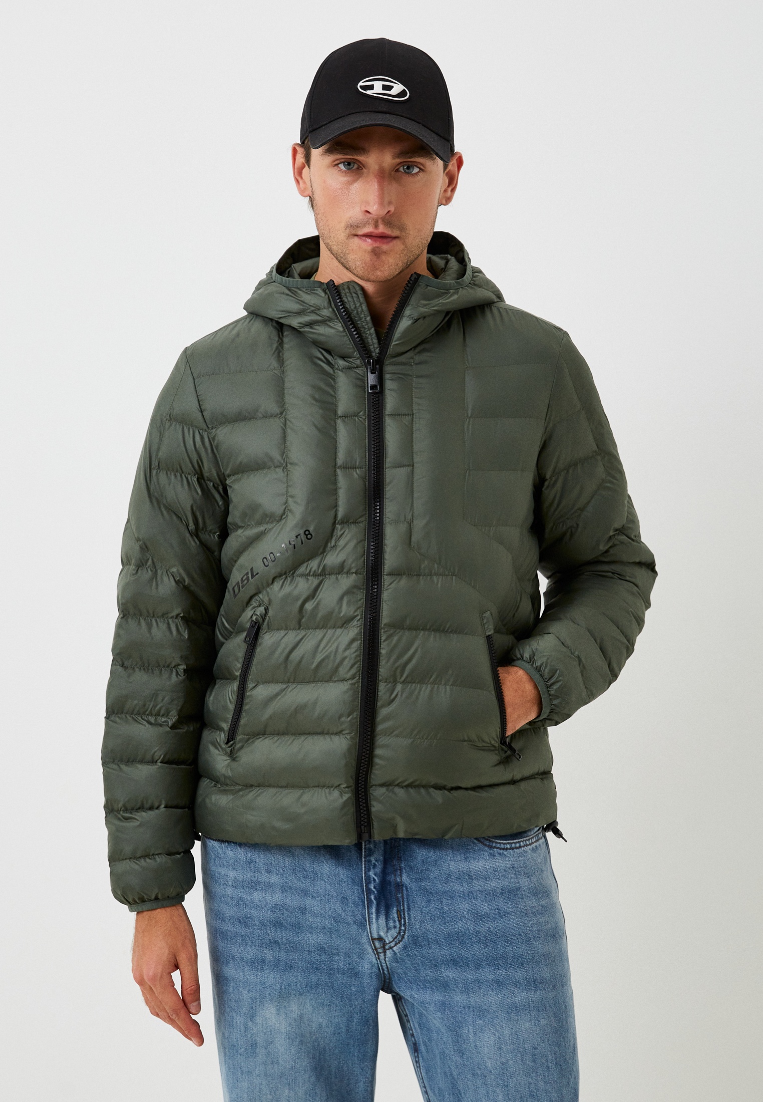 Куртка утепленная Diesel Exclusive for Lamoda, цвет: хаки, RTLAAR868902 ...