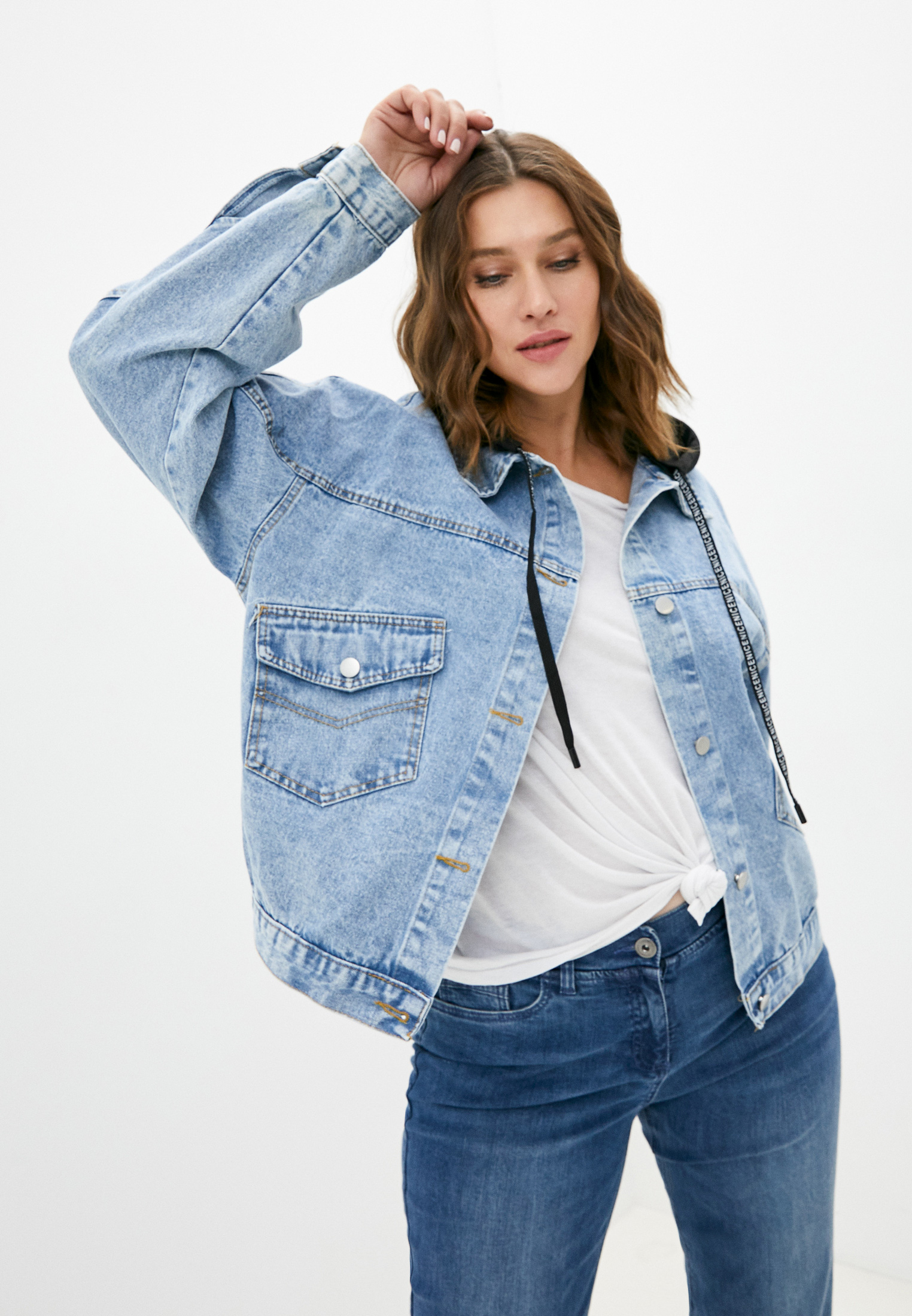 Куртка джинсовая Francesca Peretti, цвет: голубой, RTLAAS593701 ...