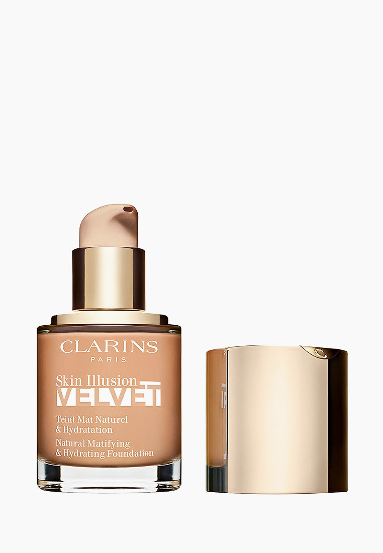 Тональный крем Clarins увлажняющий, с матовым финишем, цвет: бежевый ...