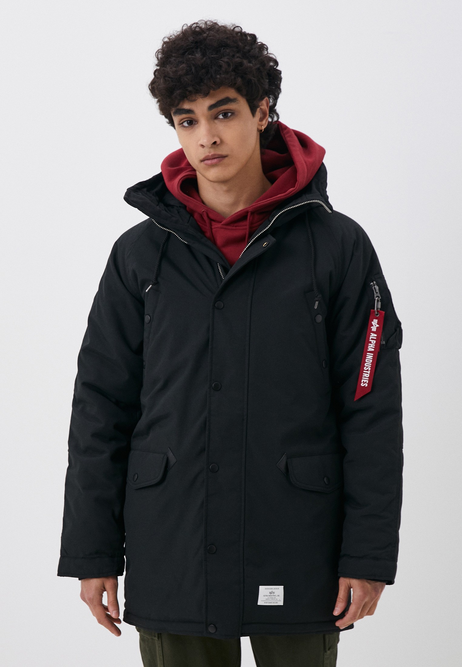 Парка и брелок Alpha Industries N-3B ALTITUDE MOD PARKA, цвет: черный ...