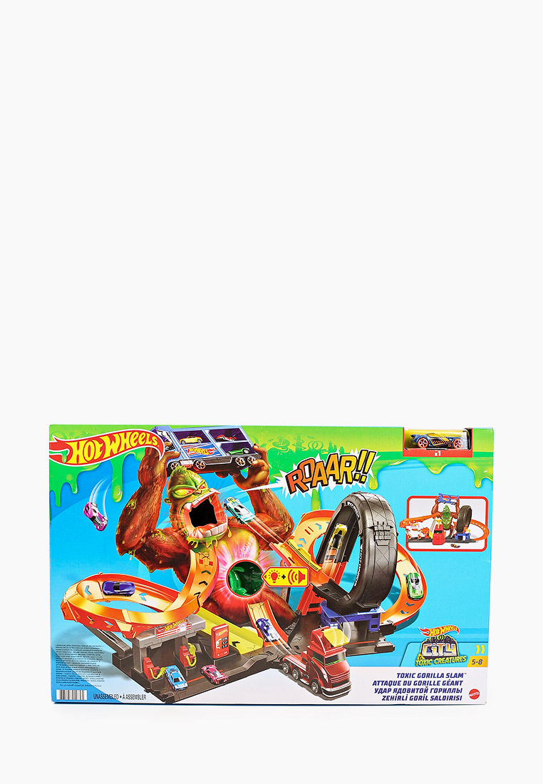 Трек Hot Wheels Набор игровой Hot Wheels Сити Атака бешеной гориллы ...