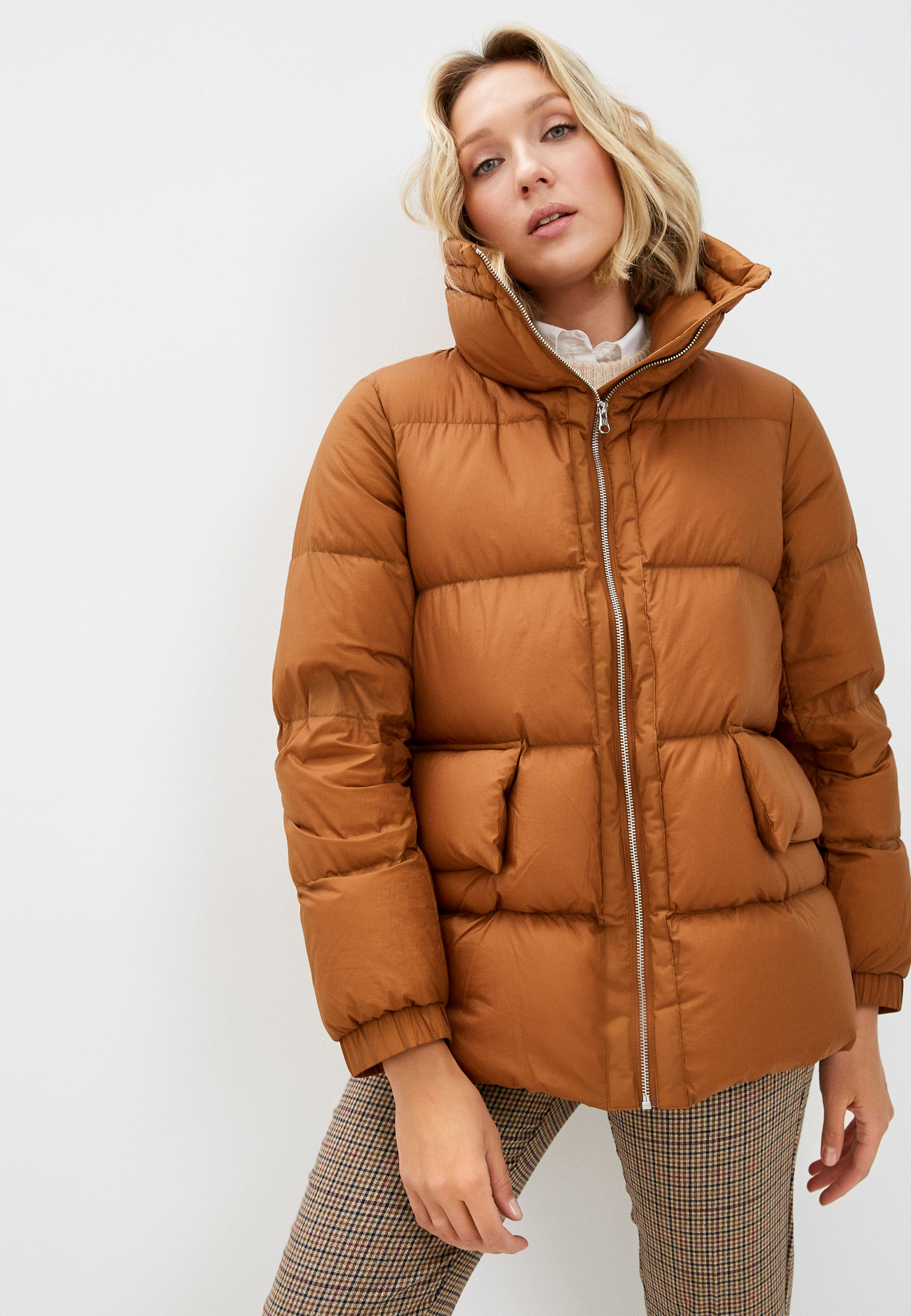 Пуховик United Colors of Benetton, цвет: коричневый, RTLAAU041101 ...