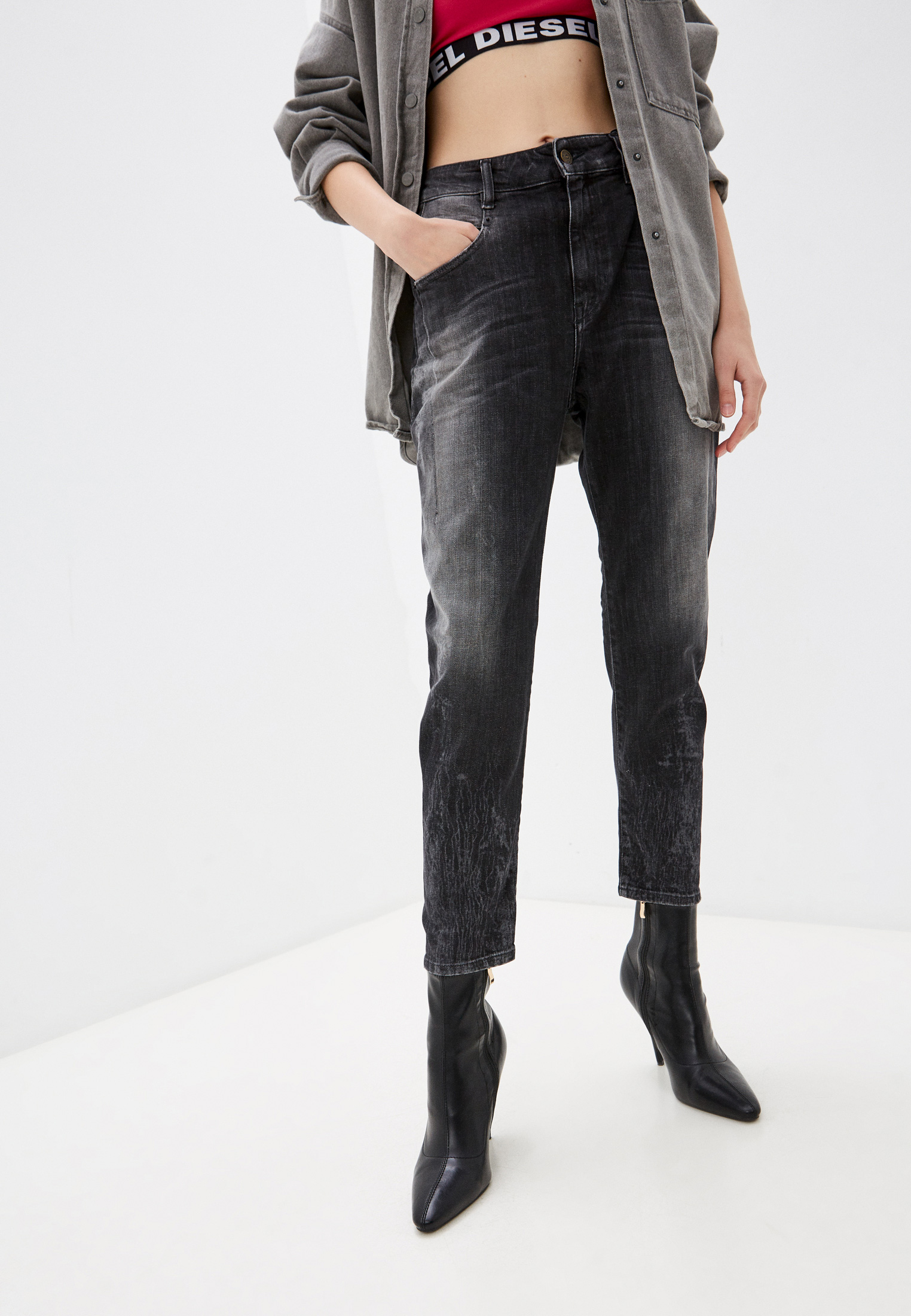 Джинсы Diesel D-FAYZA, цвет: серый, RTLAAU406801 — купить в интернет ...