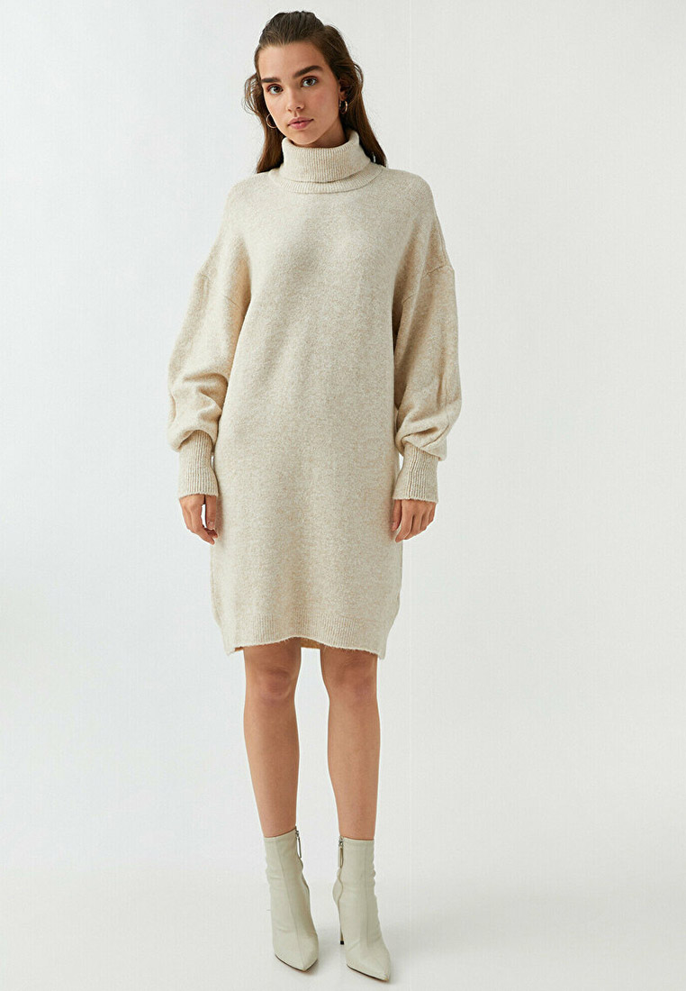 Платье Koton, цвет: бежевый, RTLAAU698501 — купить в интернет-магазине ...