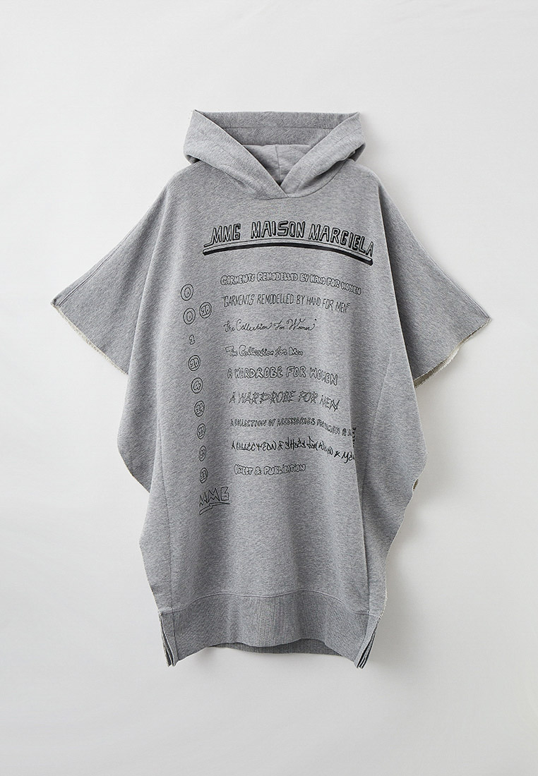 Худи MM6 Maison Margiela Paris, цвет: серый, RTLAAU742501 — купить в ...