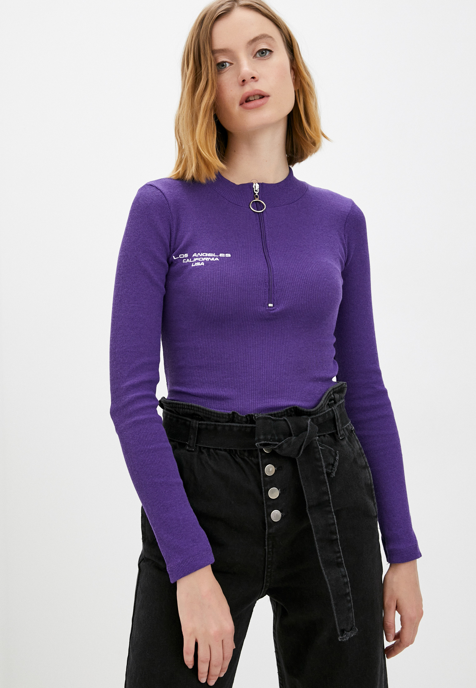 Лонгслив Trendyol, цвет: фиолетовый, RTLAAW154501 — купить в интернет ...