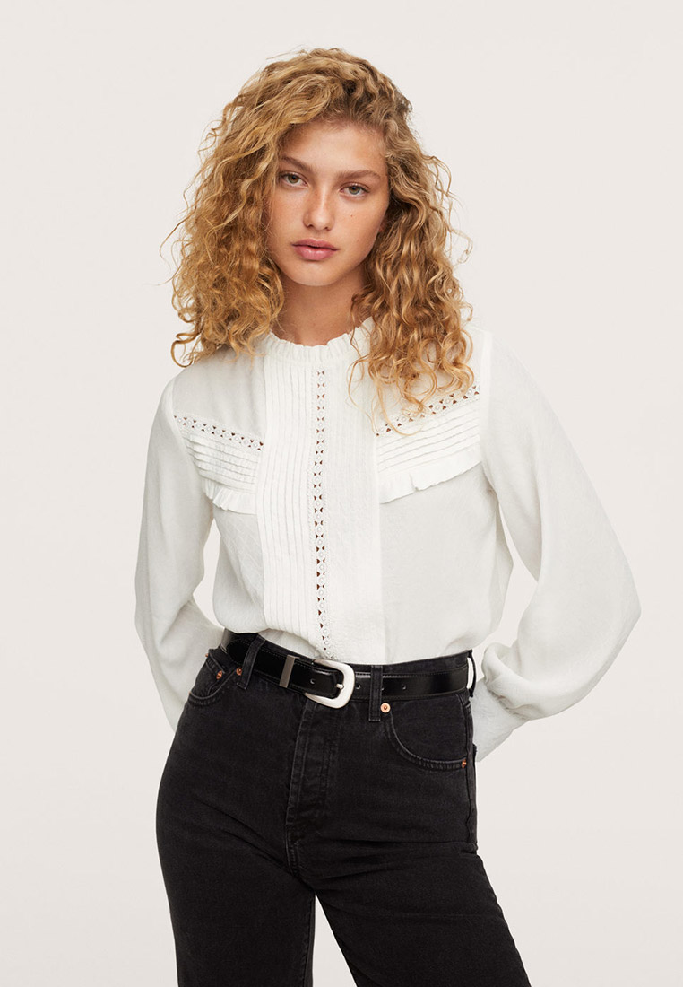 Блуза Mango JACK, цвет: белый, RTLAAX509801 — купить в интернет ...