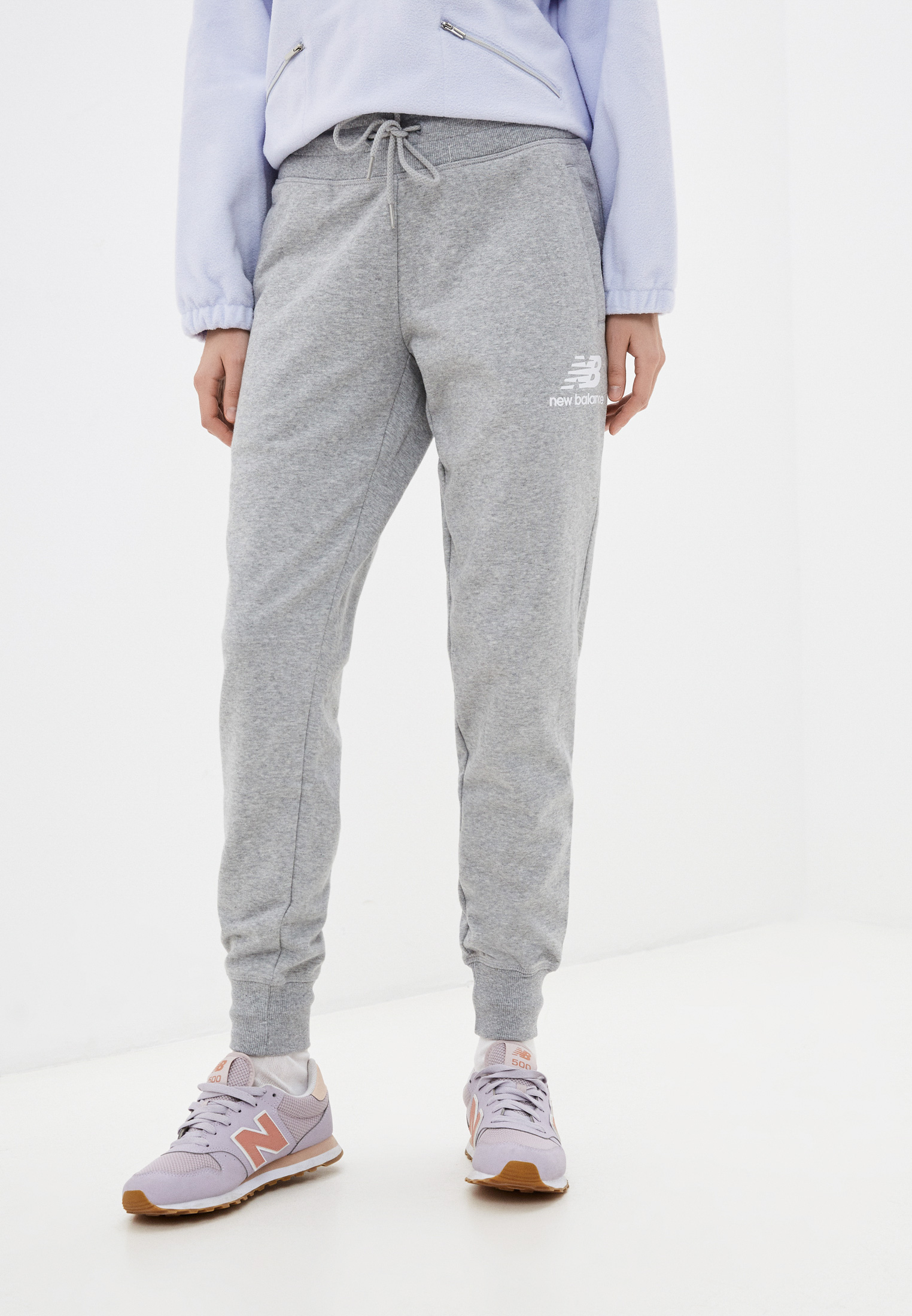 Брюки спортивные New Balance ESSENTIALS FT SWEATPANT, цвет: серый ...