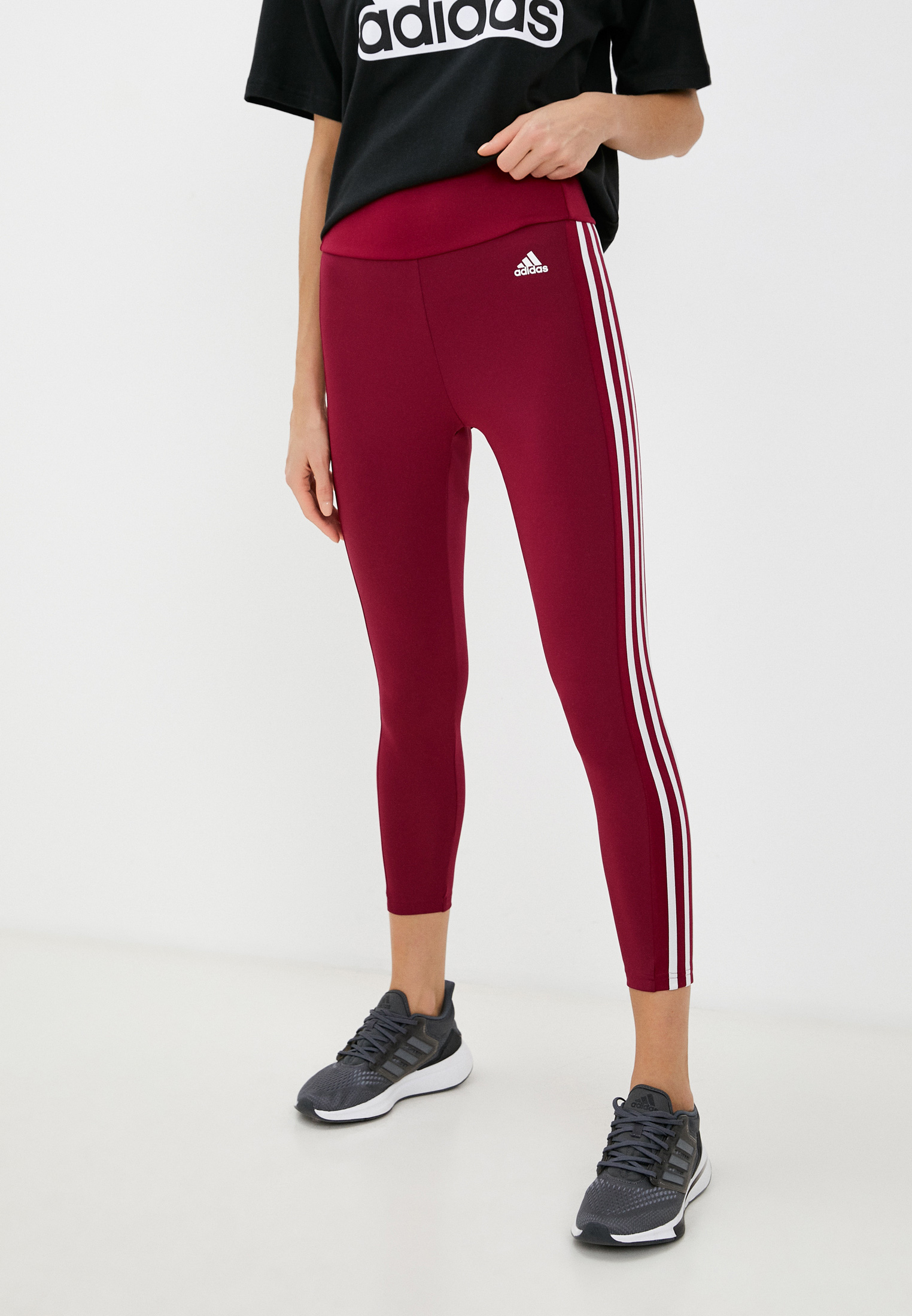 Тайтсы adidas W 3S 78 TIG, цвет: бордовый, RTLABA052401 — купить в ...