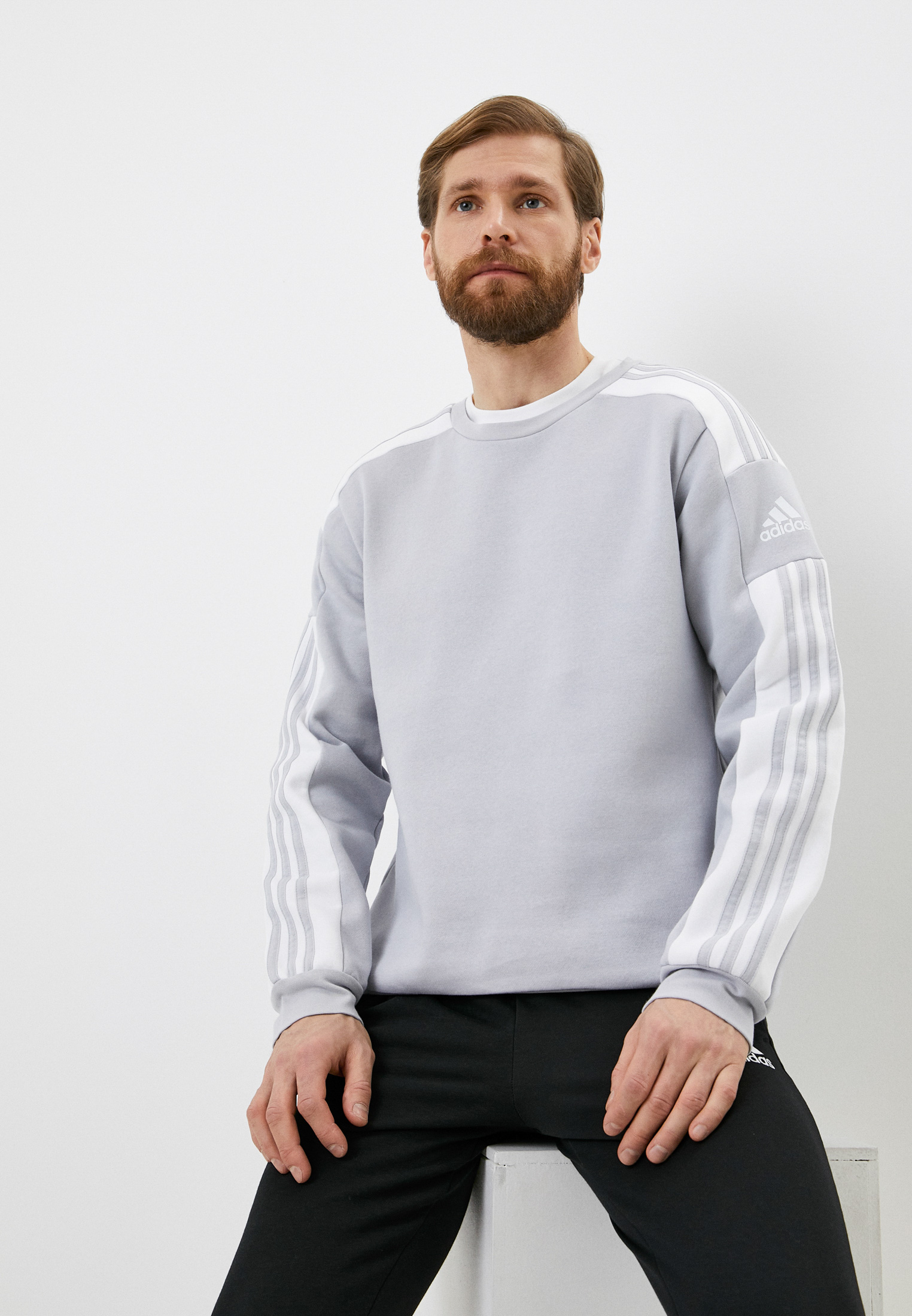 Свитшот adidas SQ21 SW TOP, цвет: серый, RTLABA300201 — купить в ...
