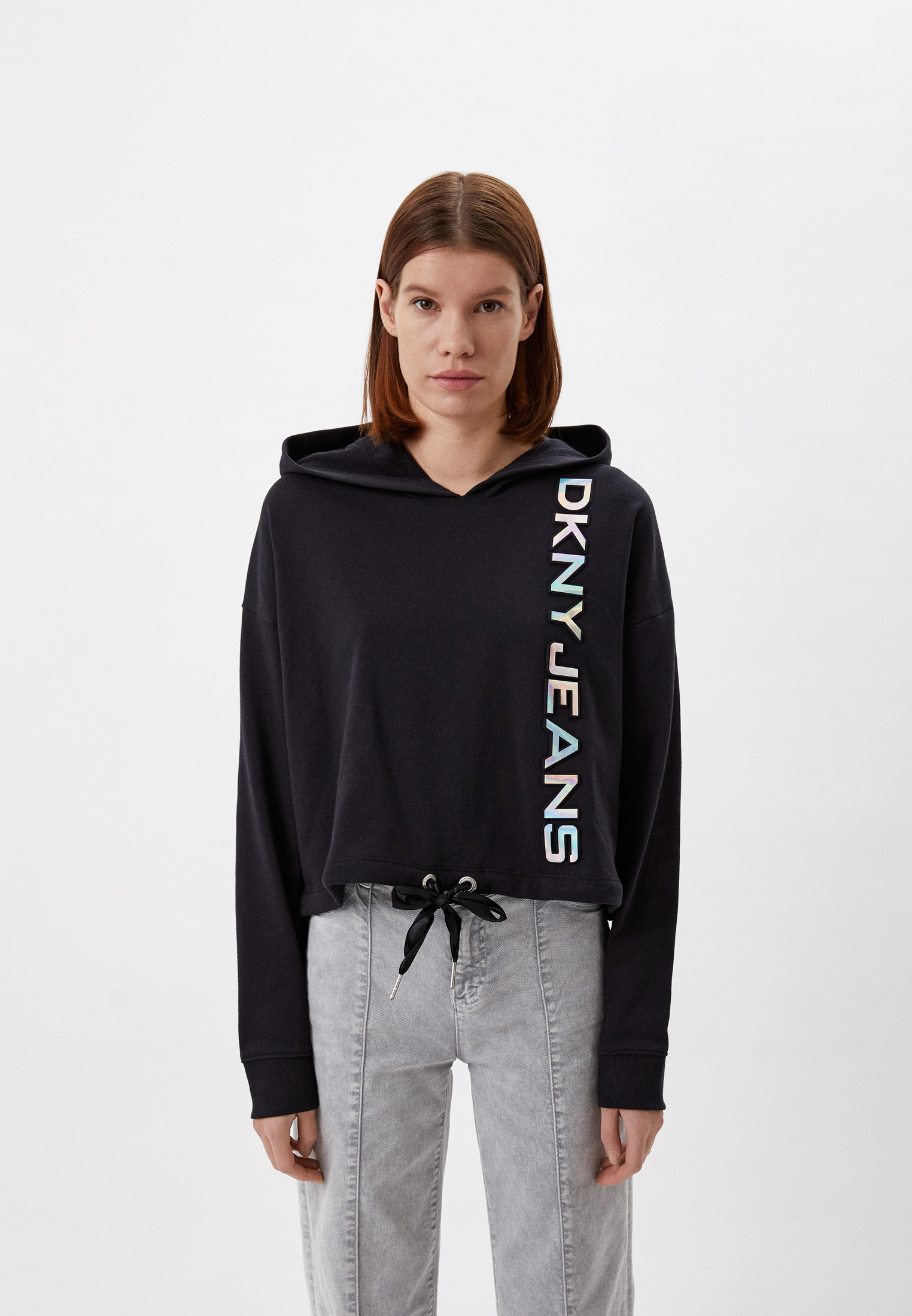 Худи DKNY JEANS, цвет: черный, RTLABA528501 — купить в интернет ...