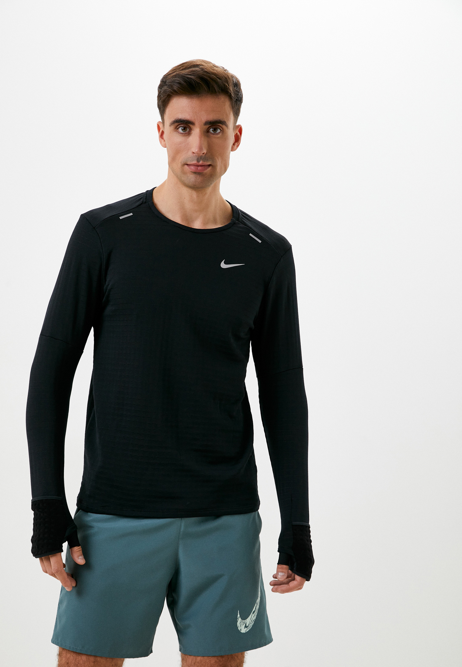 Лонгслив спортивный Nike M NK TF RPL ELMNT CREW, цвет: черный ...