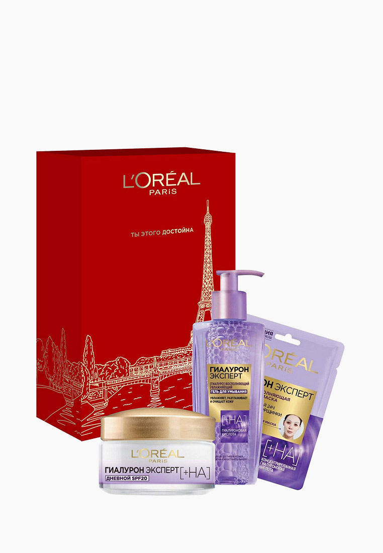 Набор для ухода за лицом L'Oreal Paris Дневной крем для лица "Гиалурон ...